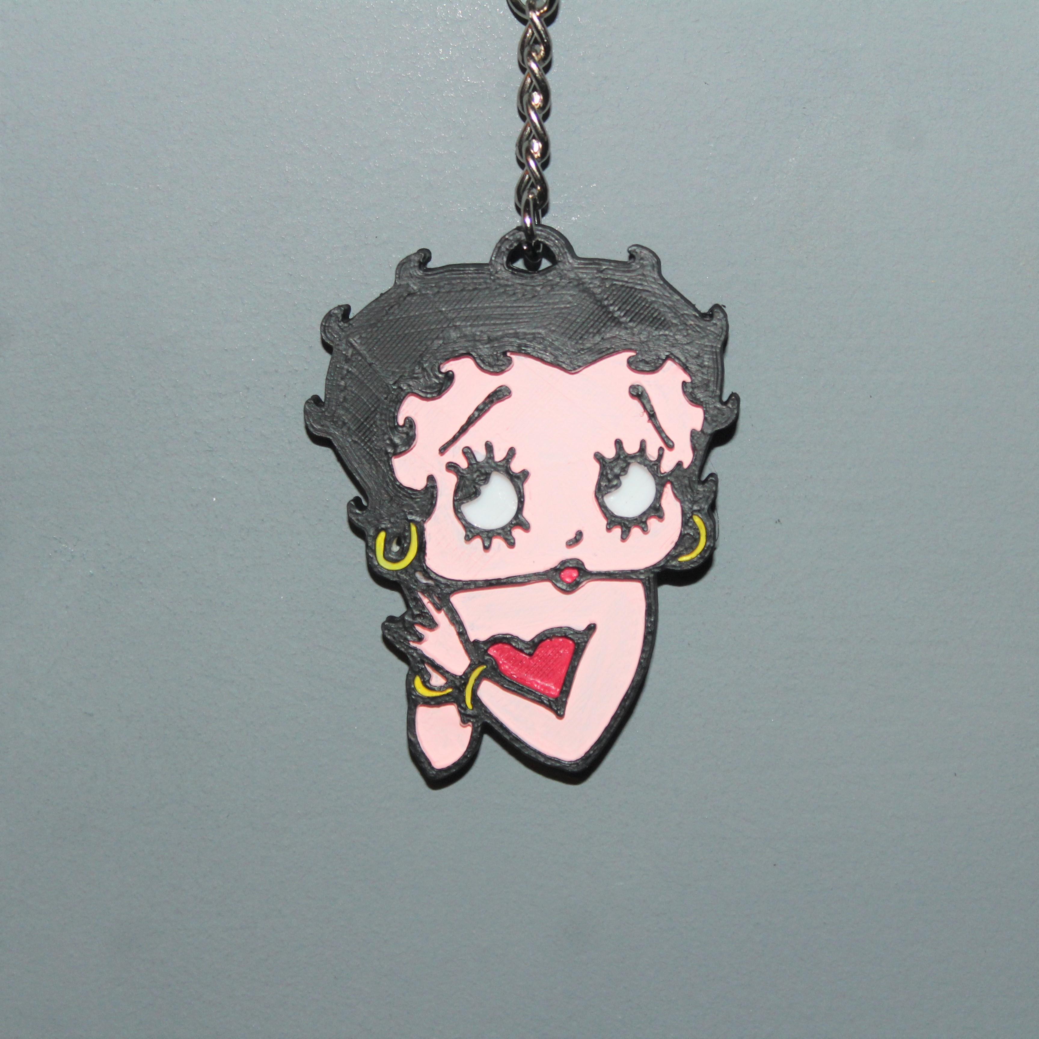 🗝️ 5 Keychain Betty Boop・ STL File for 3D printing・Cults