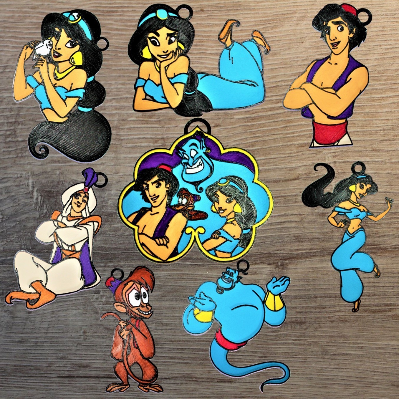 STL file Lot 8 Disney Aladdin Ornaments 🎄・3D printer model to download ...