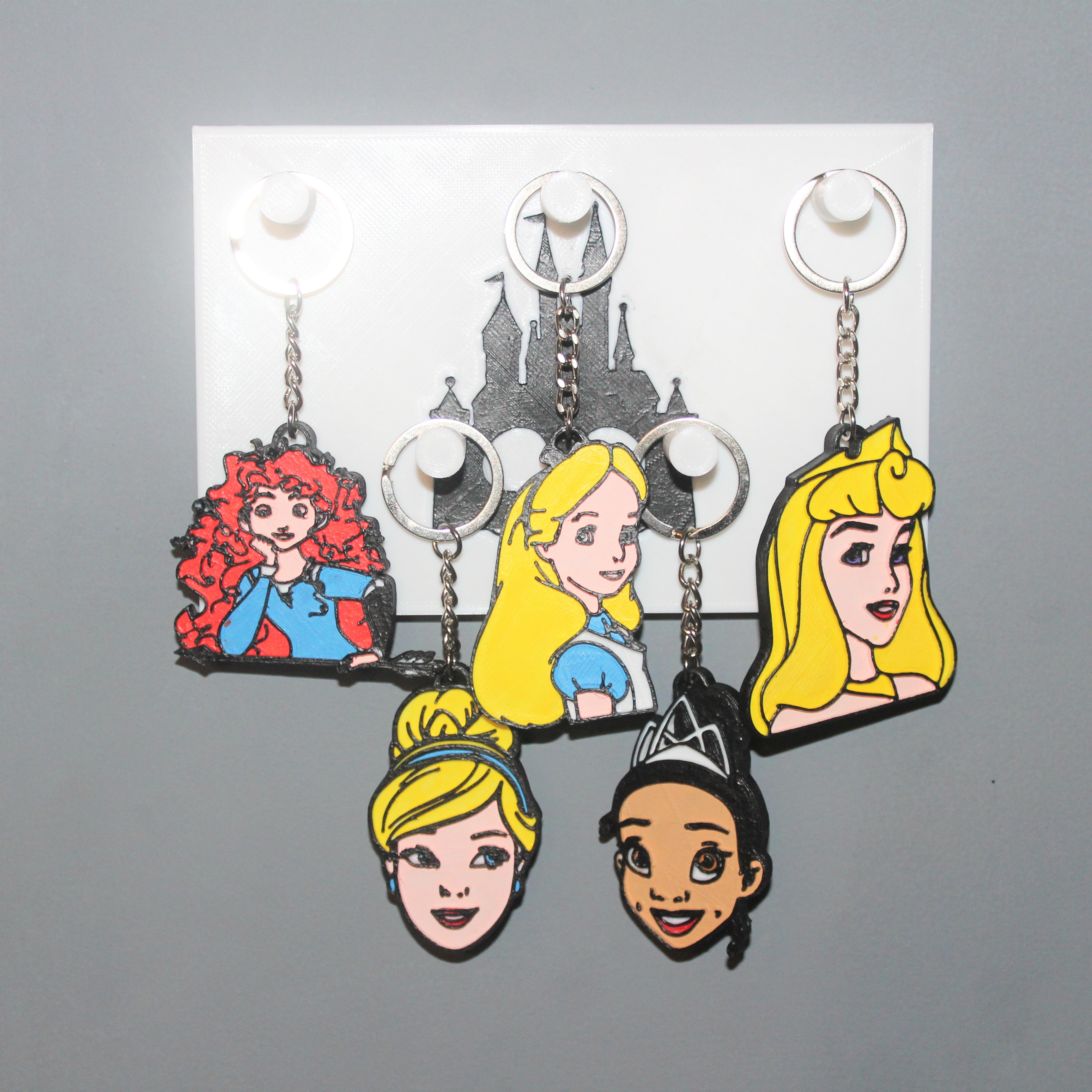 👸 5 Disney Princess Keychain・ STL File for 3D printing・Cults