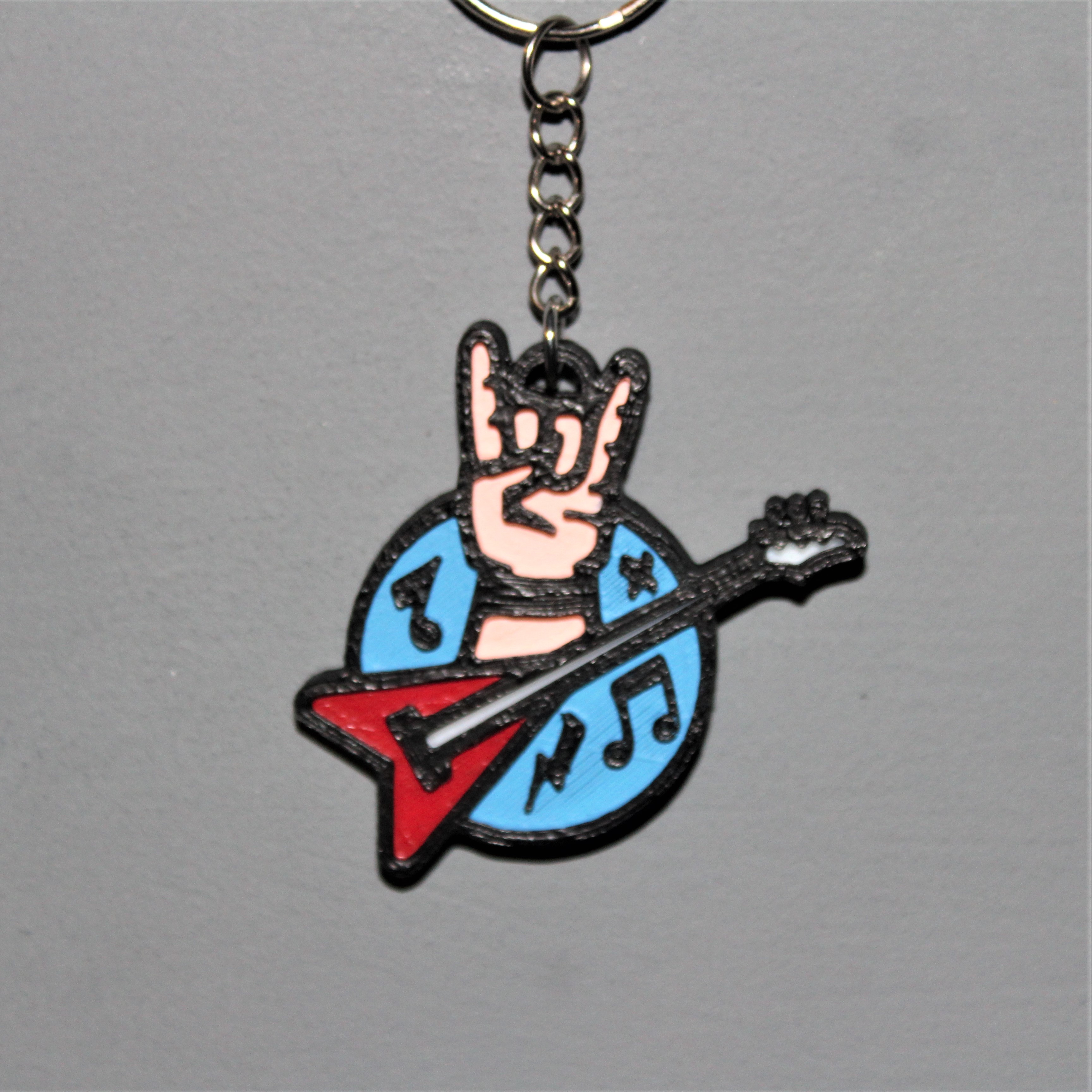 STL file 5 Keychain Rock & Roll 🗝️ ・3D printable design to download・Cults