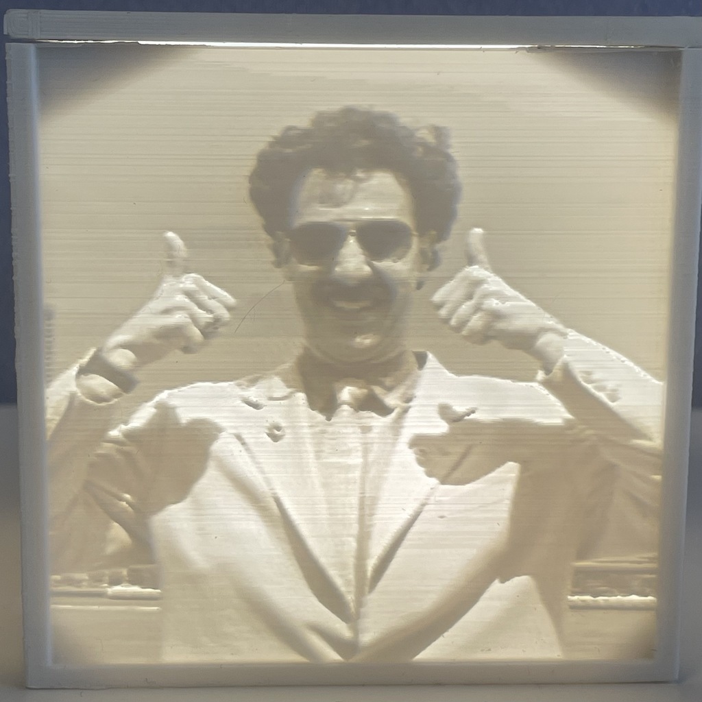 Archivo STL gratuito Borat Lithophane 🪞 ・Objeto para descargar e ...