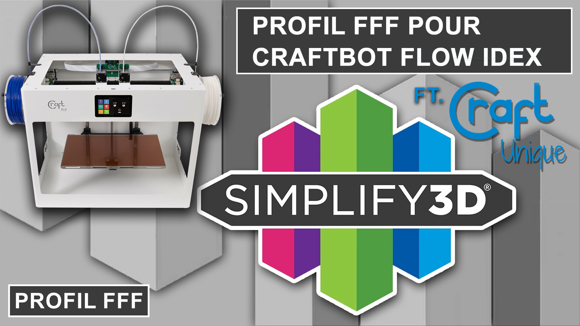 3D file fff (Simplify 3D) profile for Craftunique Craftbot Flow IDEX 🔧 ・3D printing model to ...