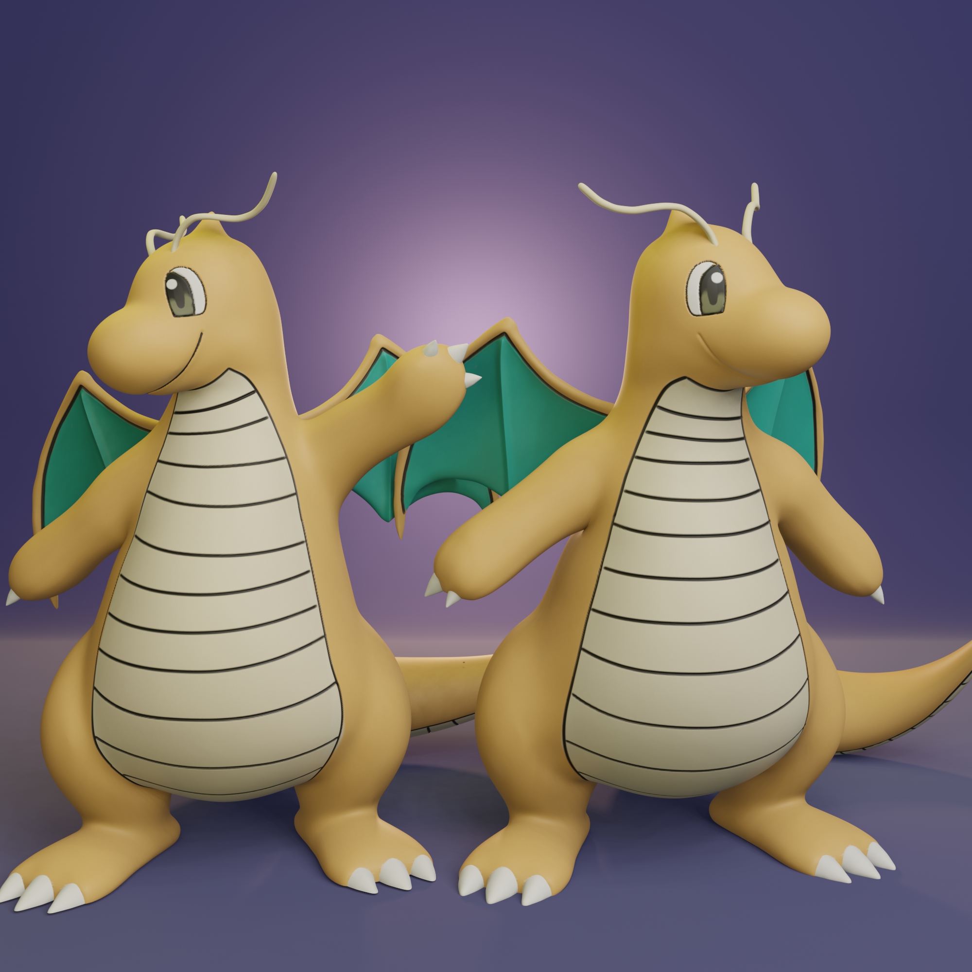 Fichier STL Pokemon - Dragonite avec 2 poses 🐉・Design à télécharger et ...