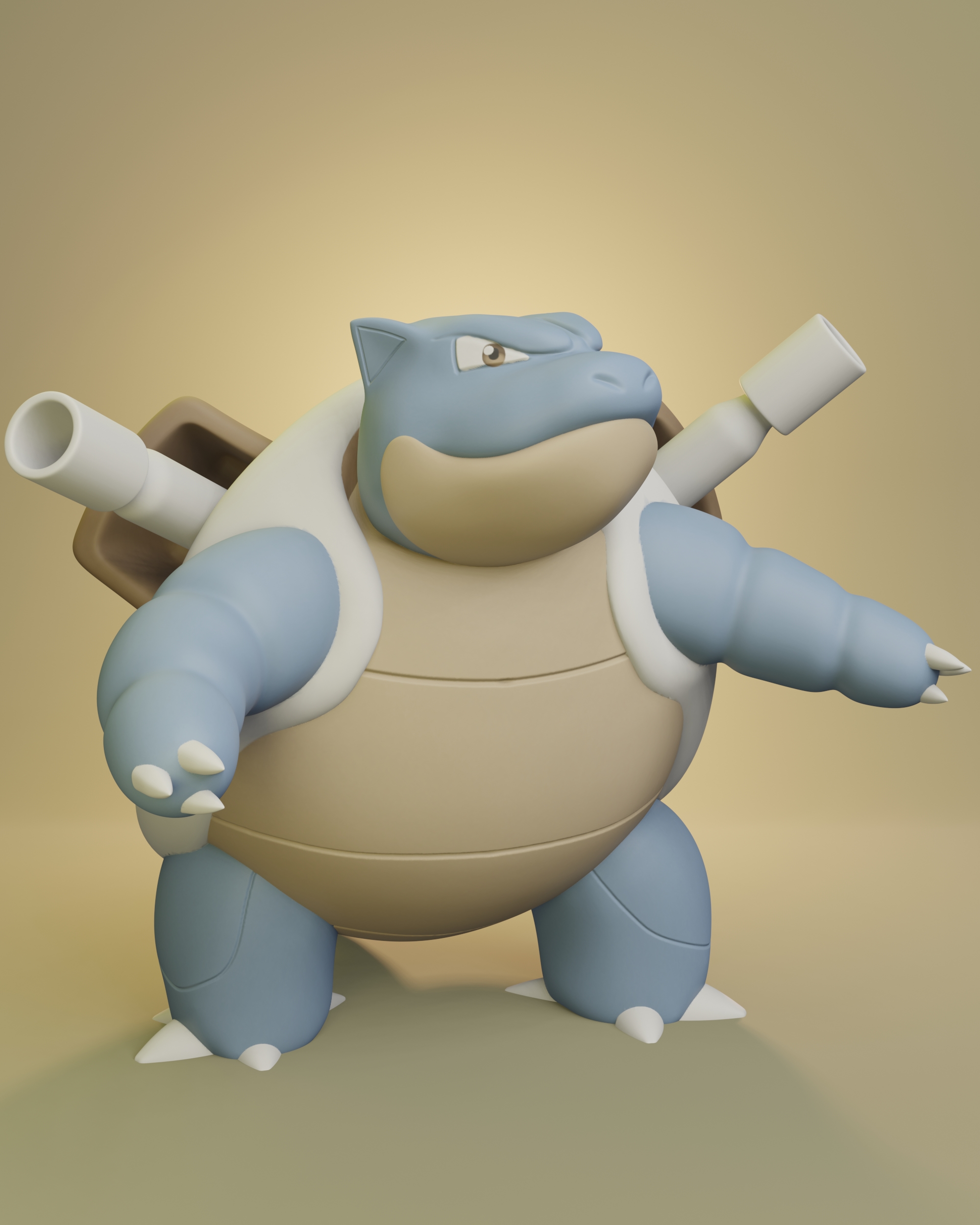 STL file Pokemon - Blastoise with 3 different poses 🐉 ・3D print model ...