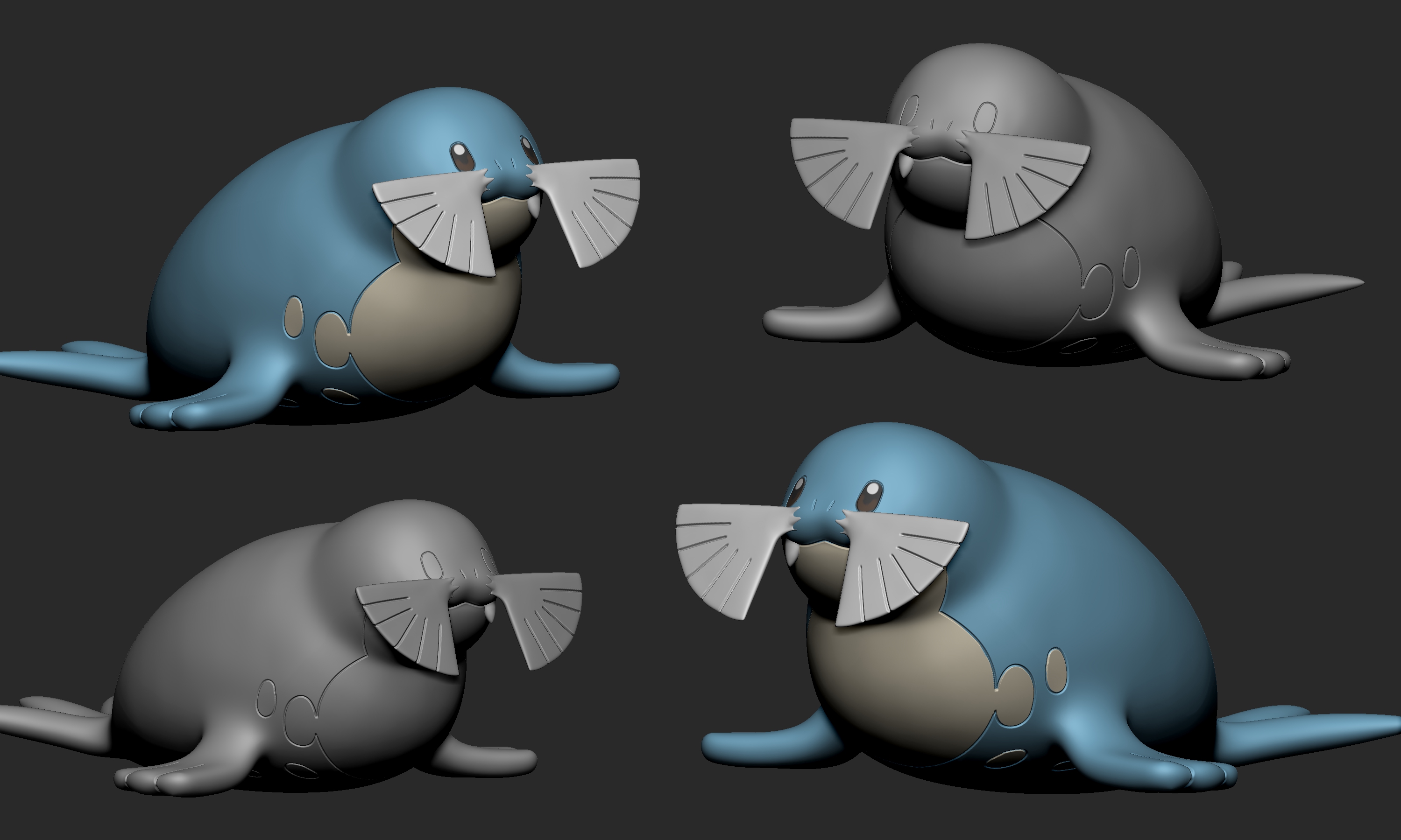 STL file Pokemon - Sealeo 🐉 ・3D printable design to download・Cults