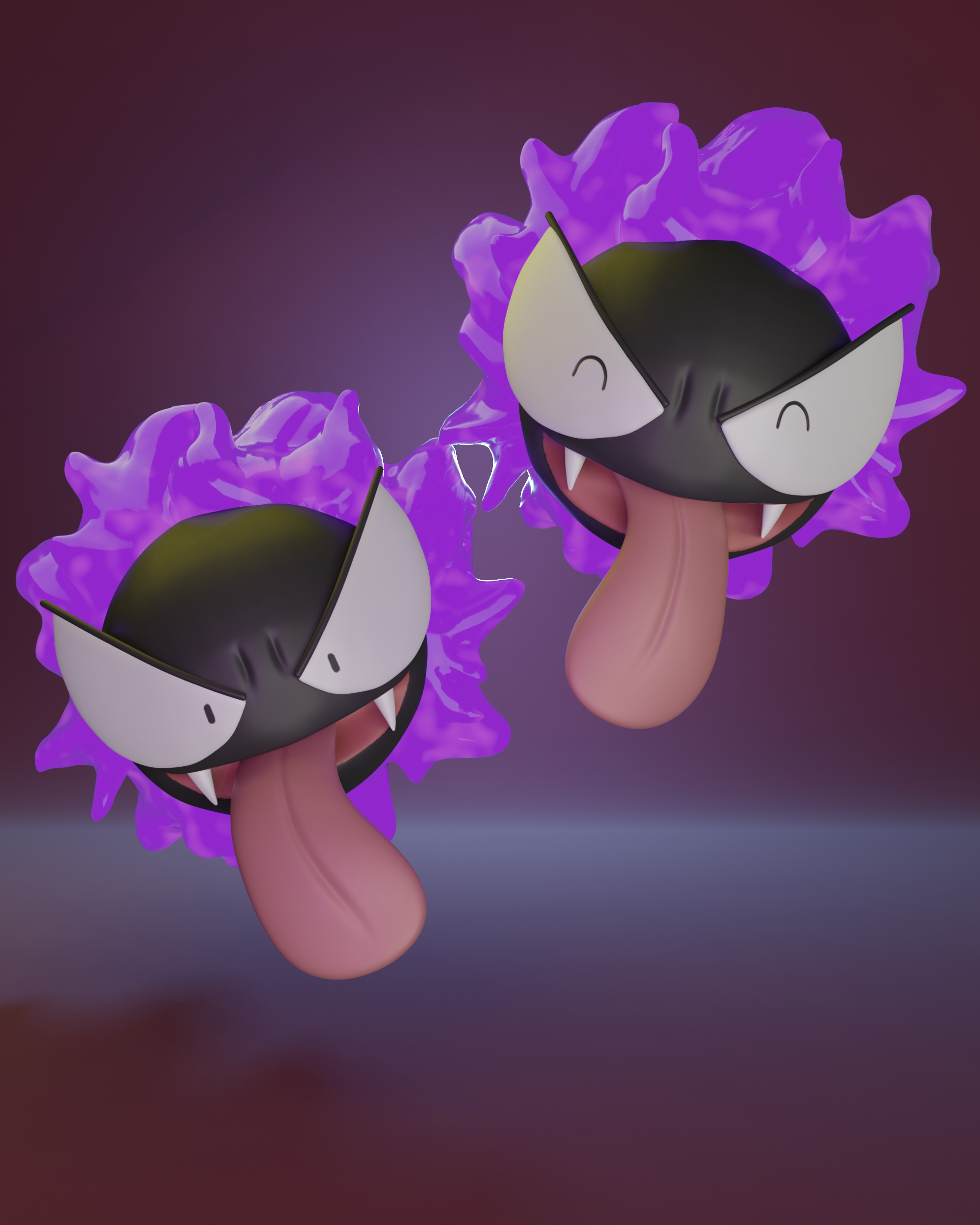 Archivo STL Pokemon - Gastly con 2 poses diferentes 🐉 ・Plan para ...