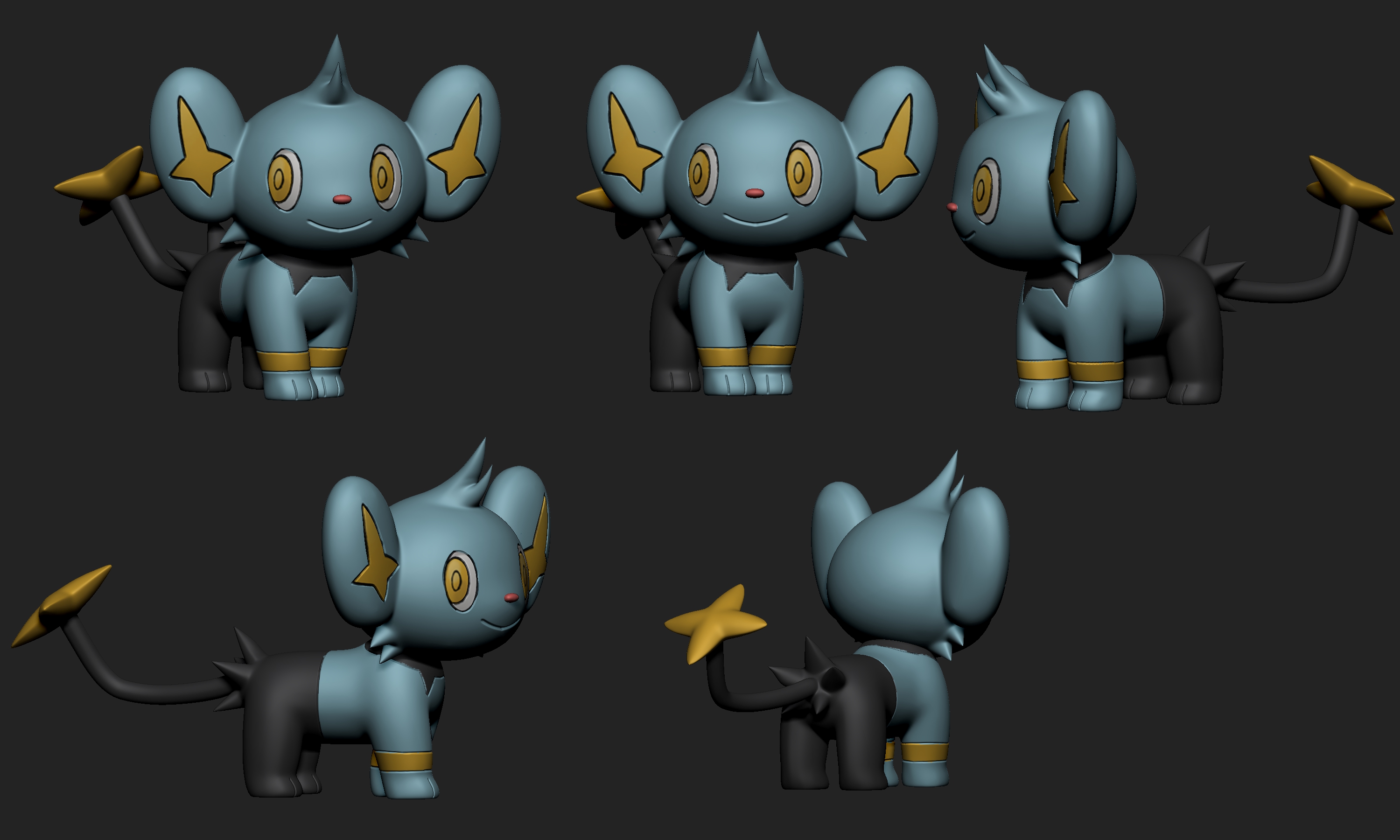 OBJ file Pokemon - Shinx 🐉 ・3D print model to download・Cults