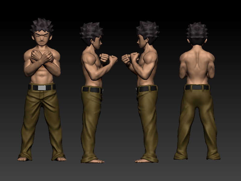 OBJ file Pokemon - Brock(with cuts and as a whole) 🐉 ・Template to ...