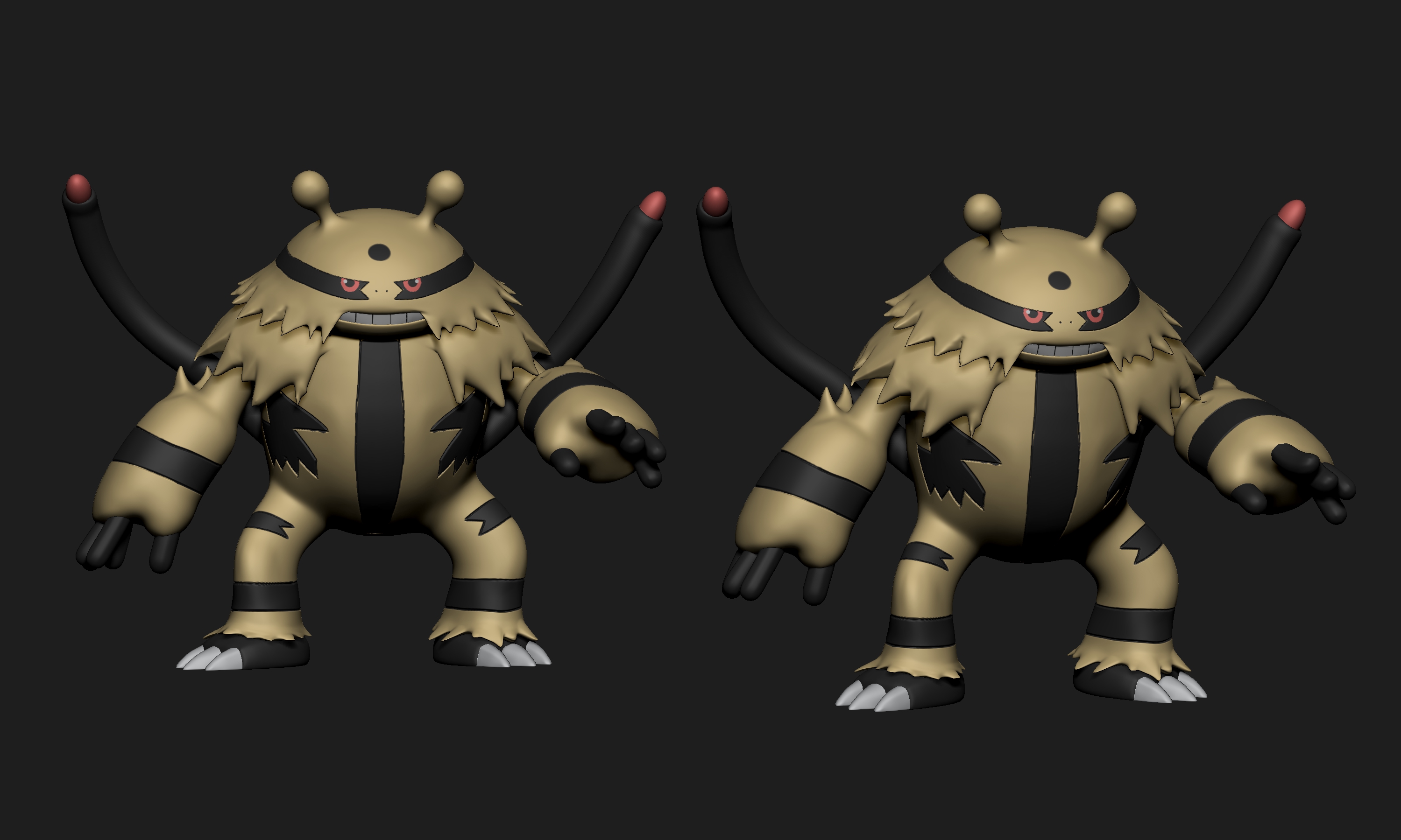 🐉 Pokemon - Electivire(with cuts and as a whole)・ OBJ File for ・Cults
