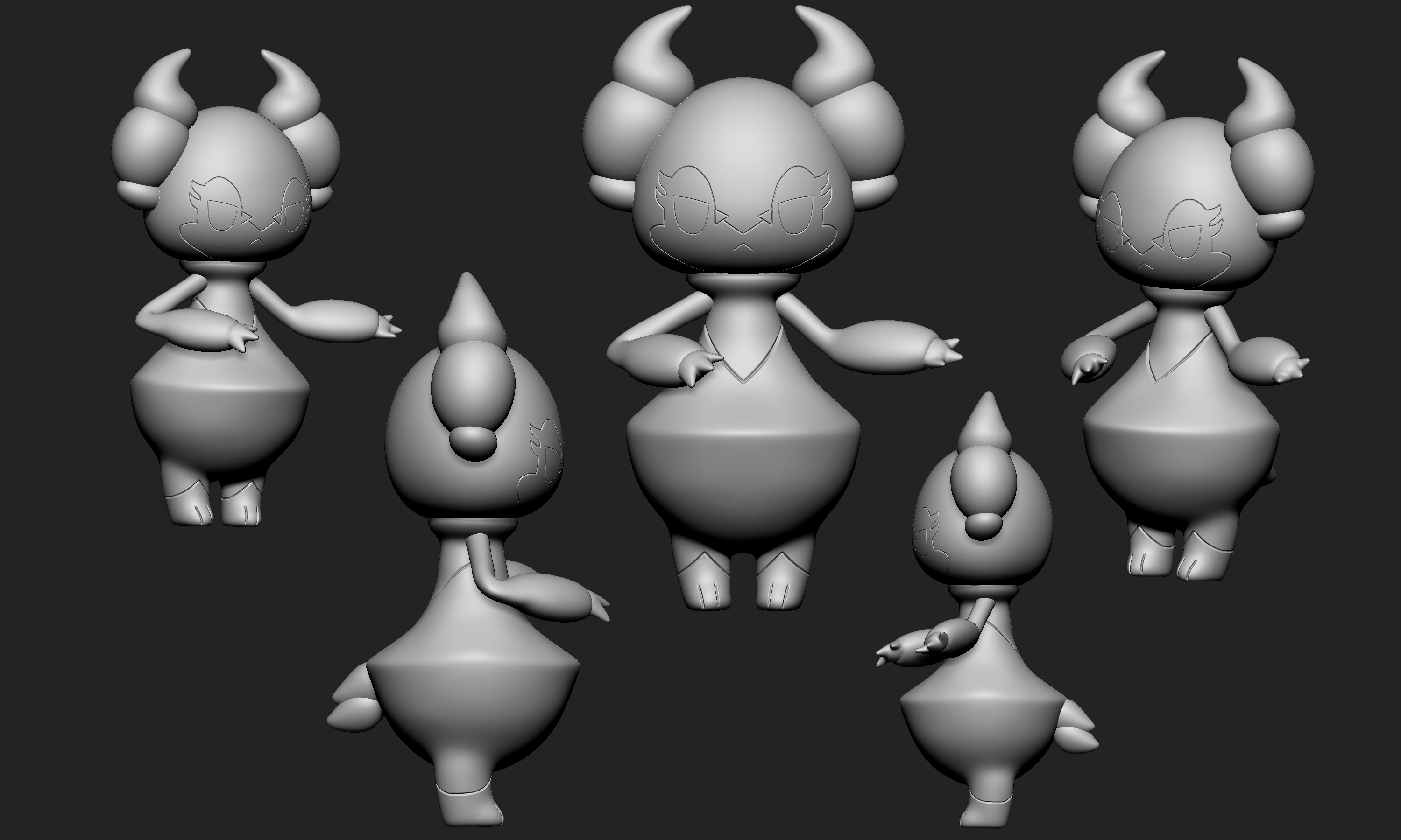 🐉 Pokemon - Male Indeedee and Female Indeedee・ STL File for ・Cults