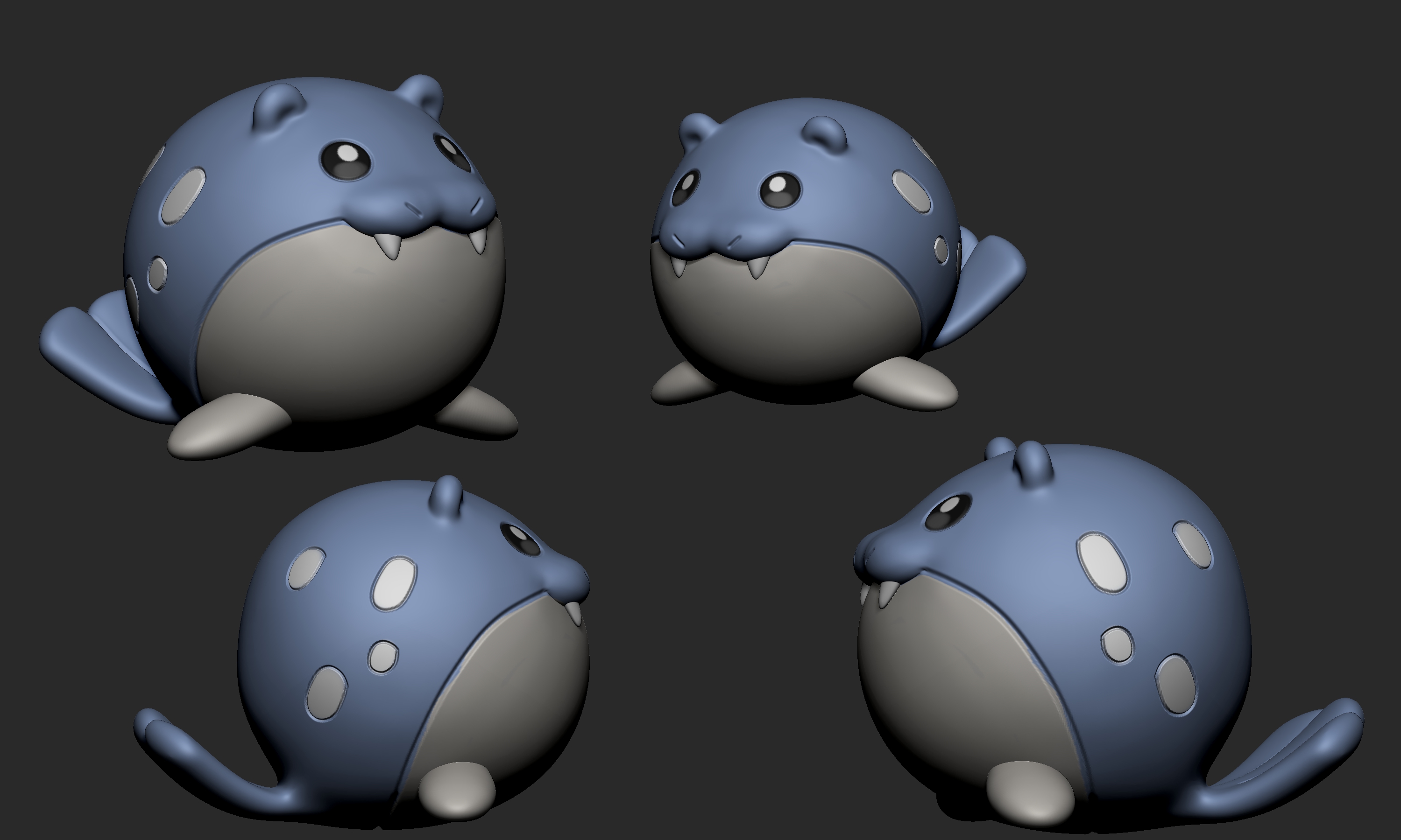 🐉 Pokemon - Spheal, Sealeo and Walrein・ STL File for ・Cults