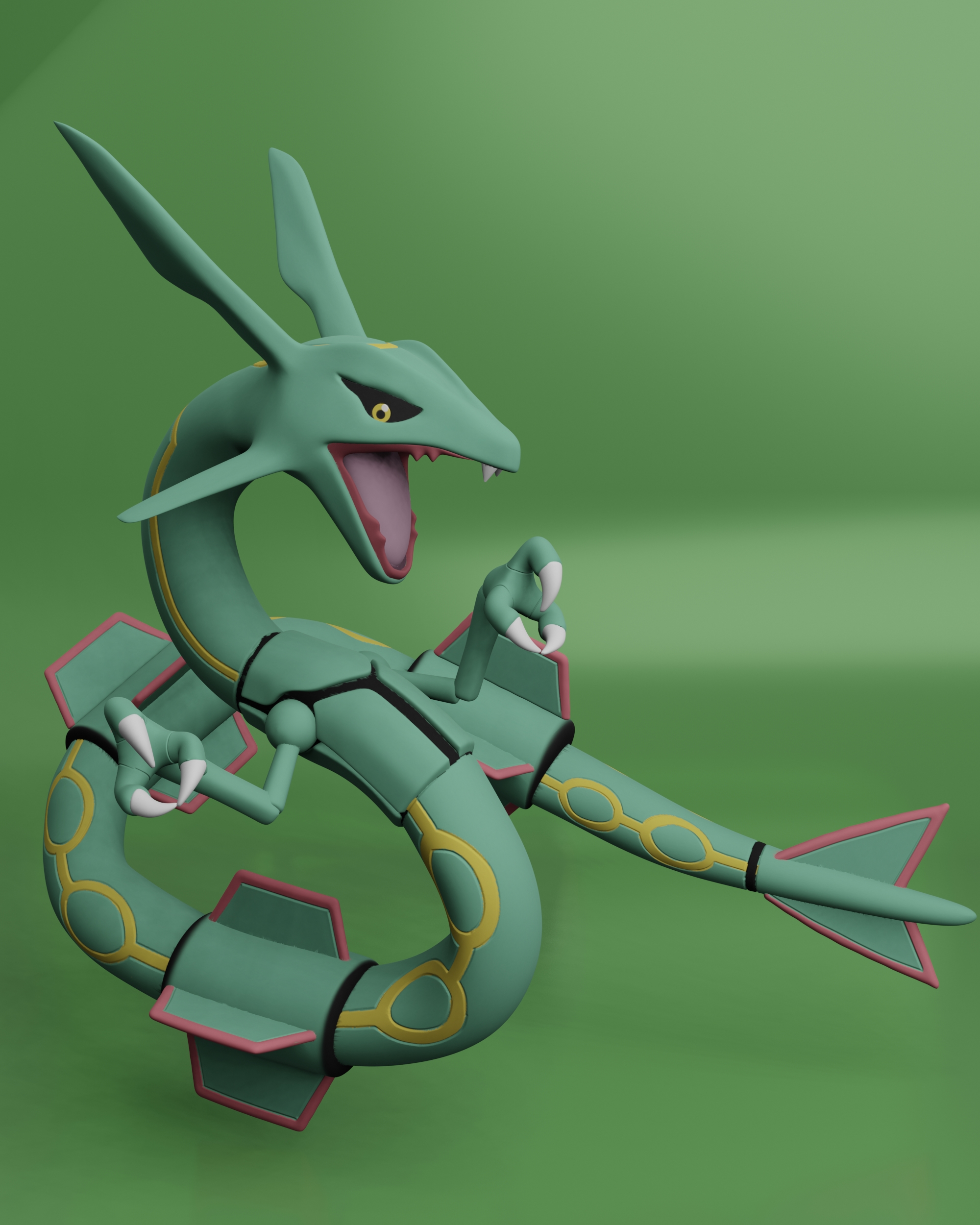 🐉 Pokemon - Rayquaza・ OBJ File for ・Cults