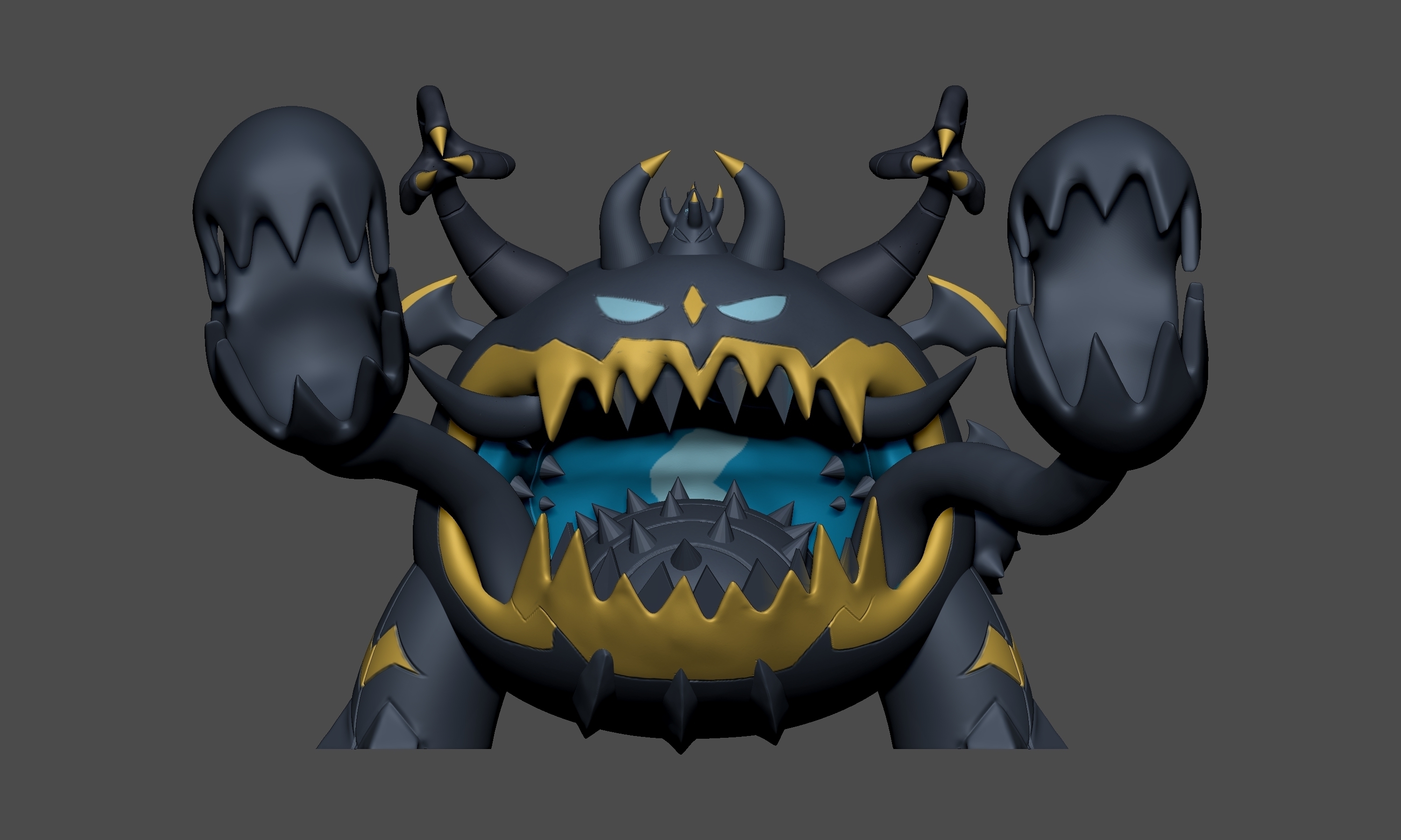 Archivo OBJ Pokemon - Guzzlord(con cortes y en conjunto) 🐉 ・Modelo de ...