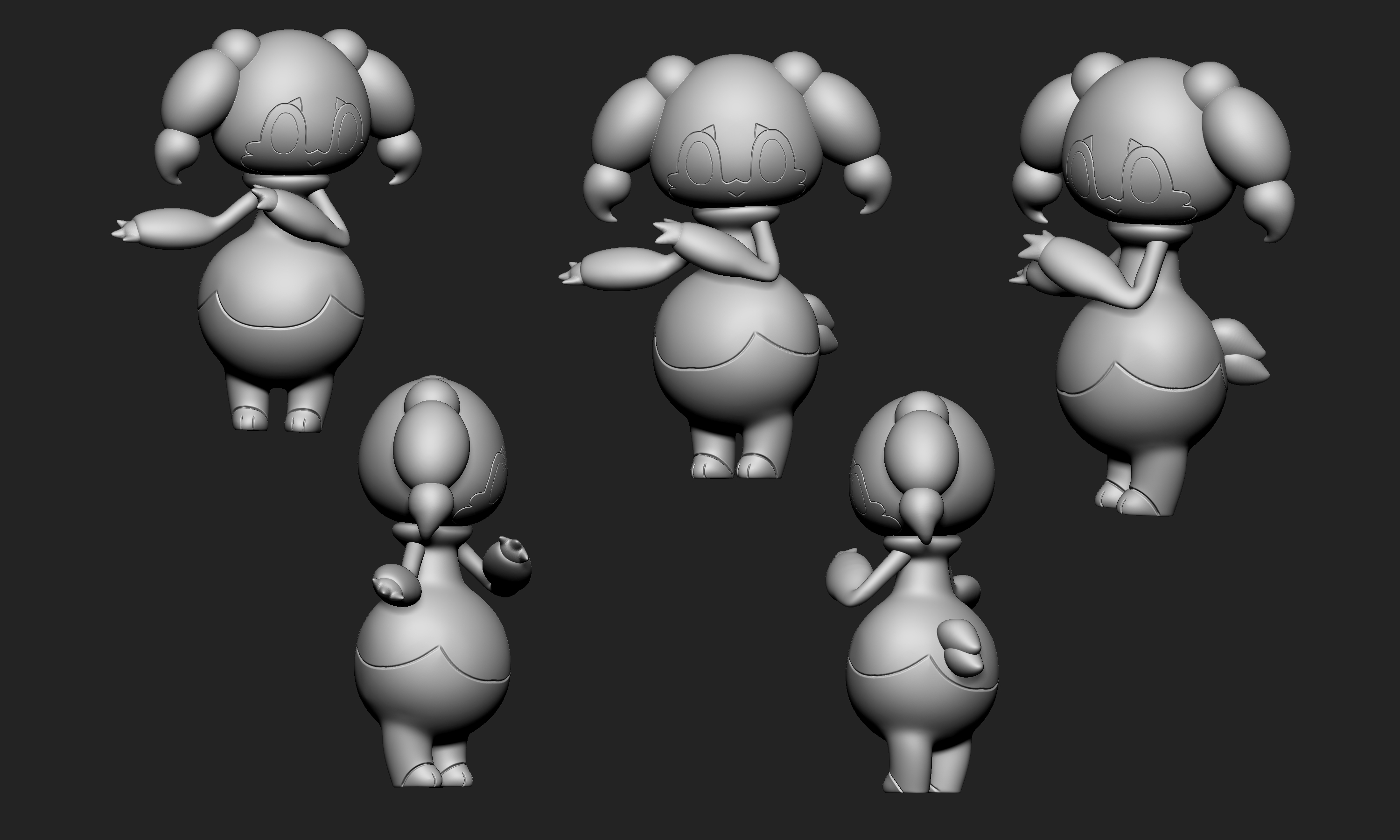 🐉 Pokemon - Female Indeedee・ STL File for ・Cults