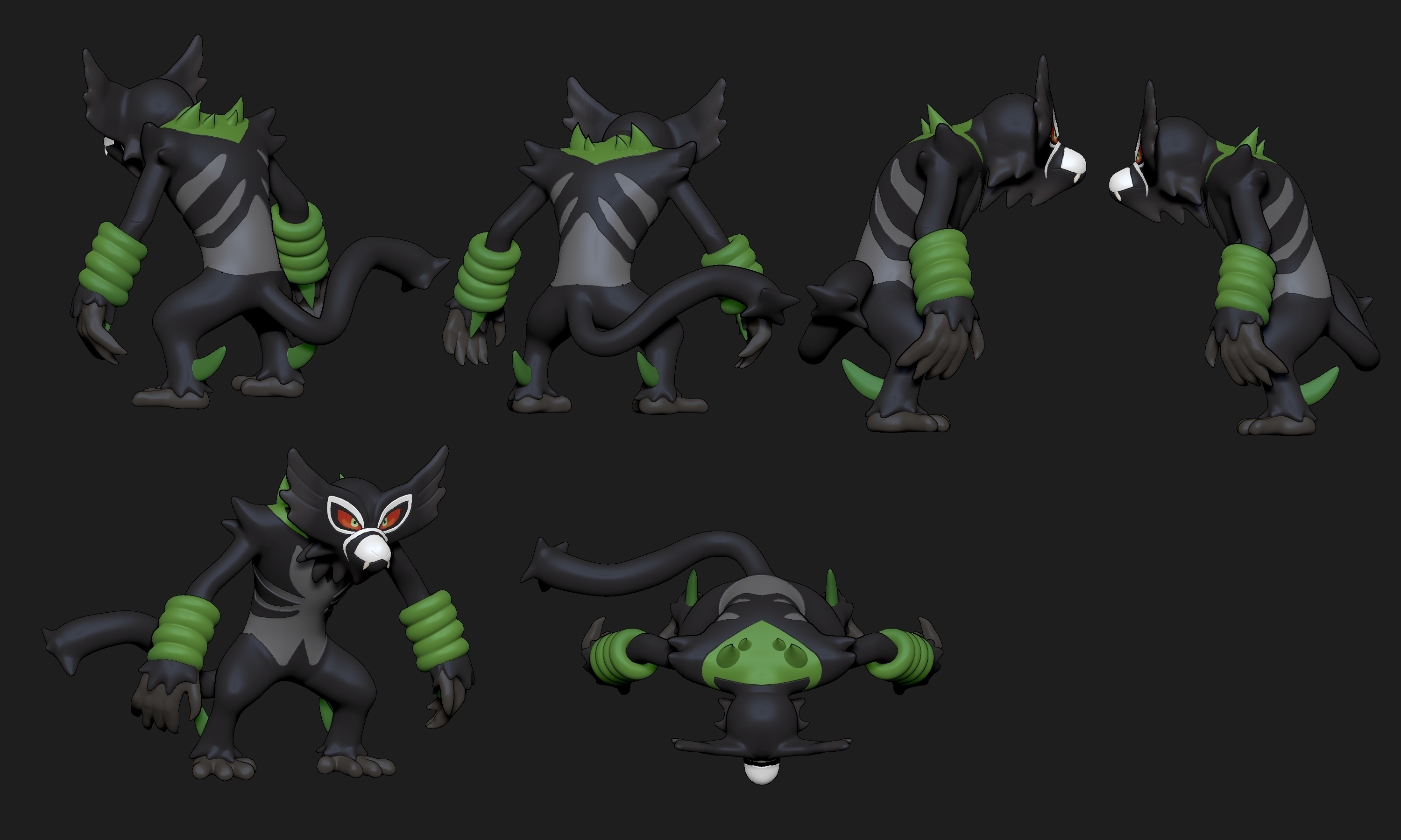 🐉 Pokemon - Zarude(with cuts and as a whole)・ OBJ File for ・Cults