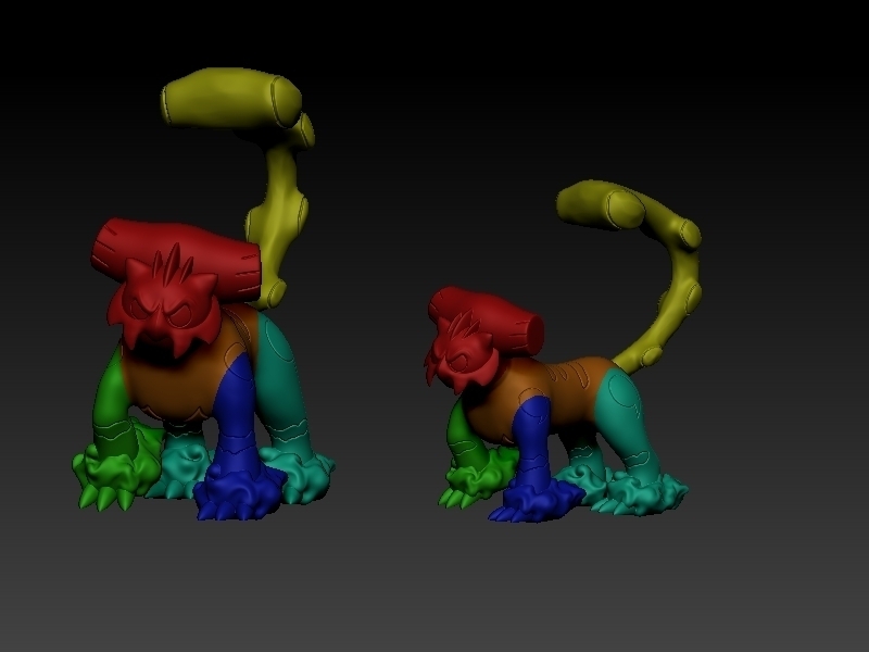 OBJ file Pokemon - Landorus Therian(with cuts and as a whole) 🐉 ・3D ...