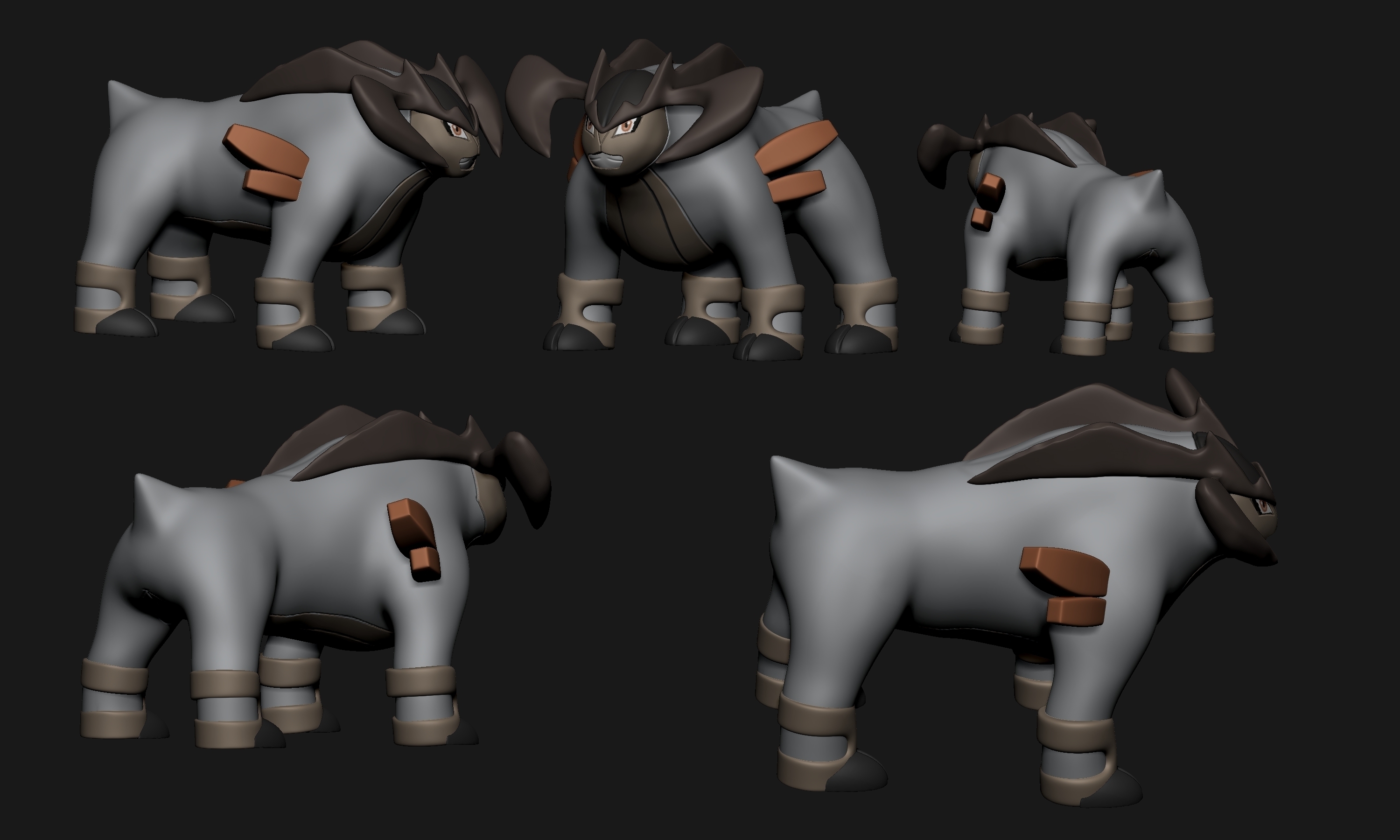 🐉 Pokemon - Terrakion(with cuts and as a whole)・ OBJ File for ・Cults