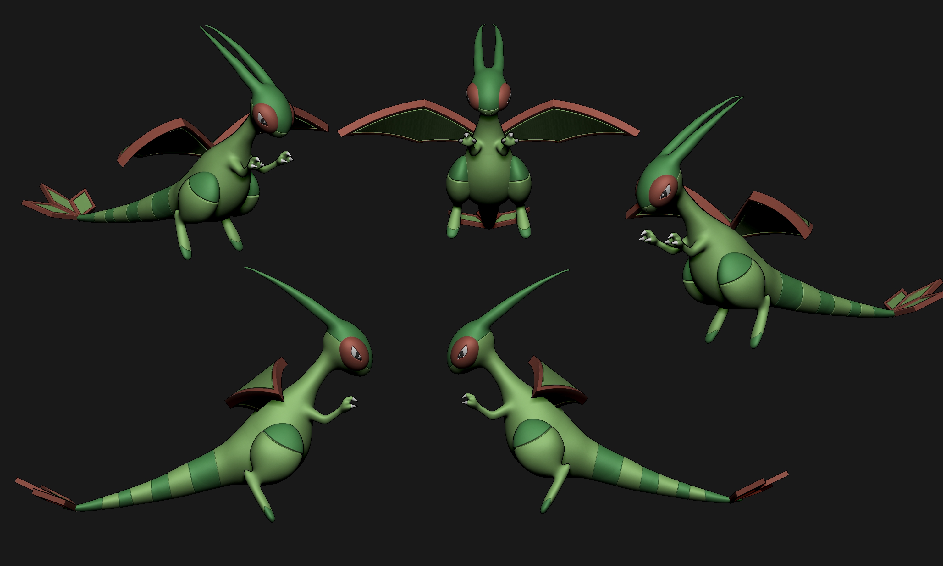 OBJ file Pokemon - Trapinch, Vibrava and Flygon 🐉 ・3D printer design to ...