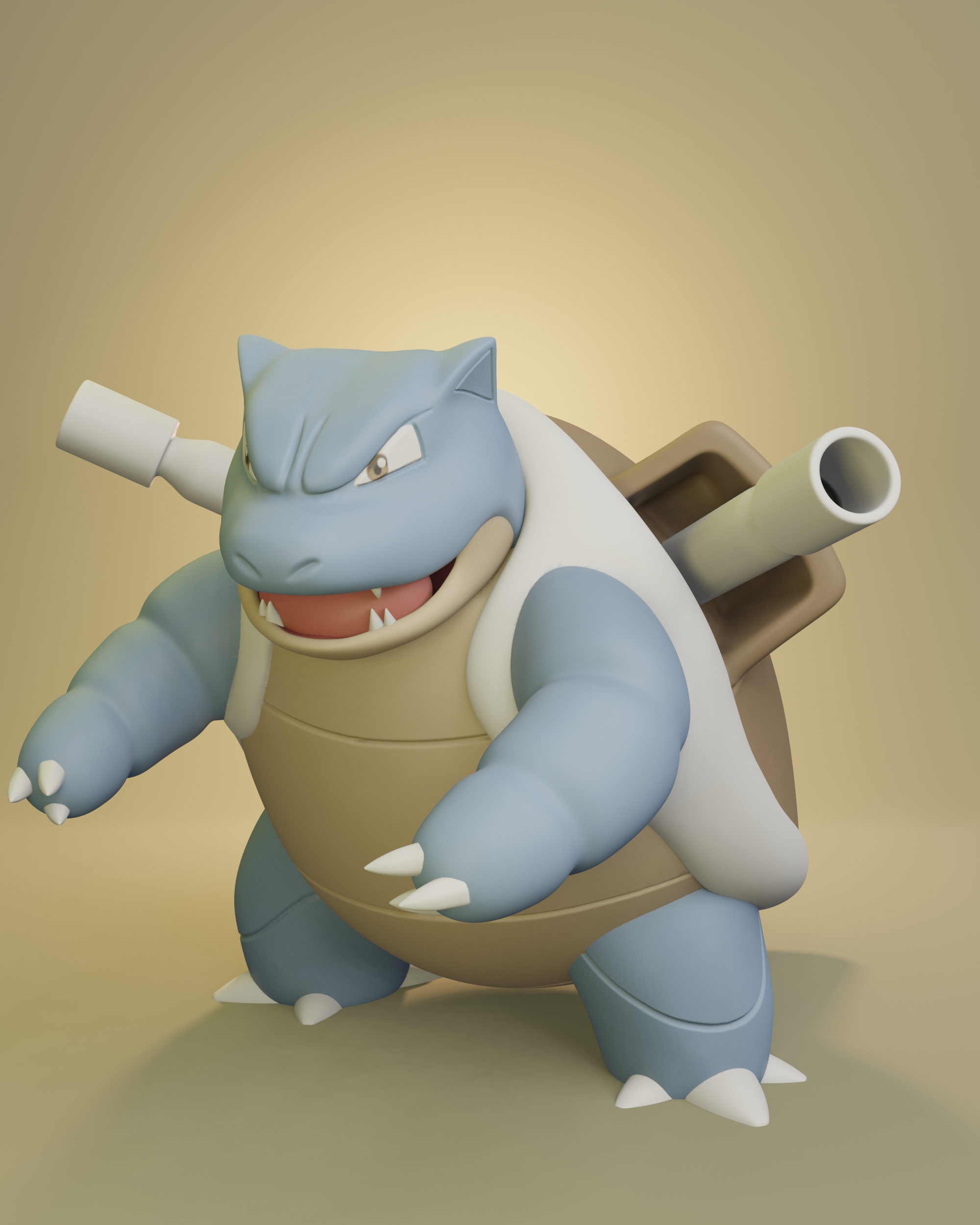 STL file Pokemon - Blastoise with 3 different poses 🐉 ・3D print model ...