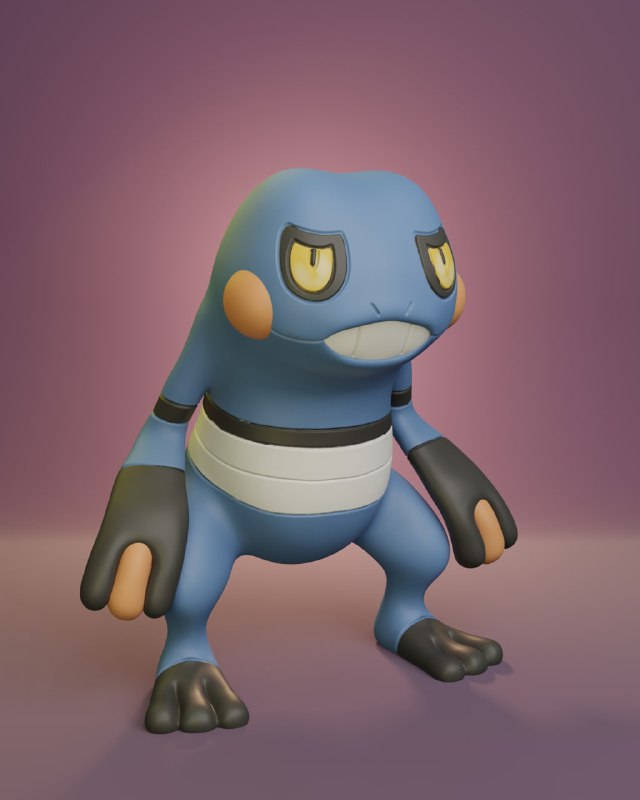 STL file Pokemon - Croagunk 🐉 ・3D printing template to download・Cults