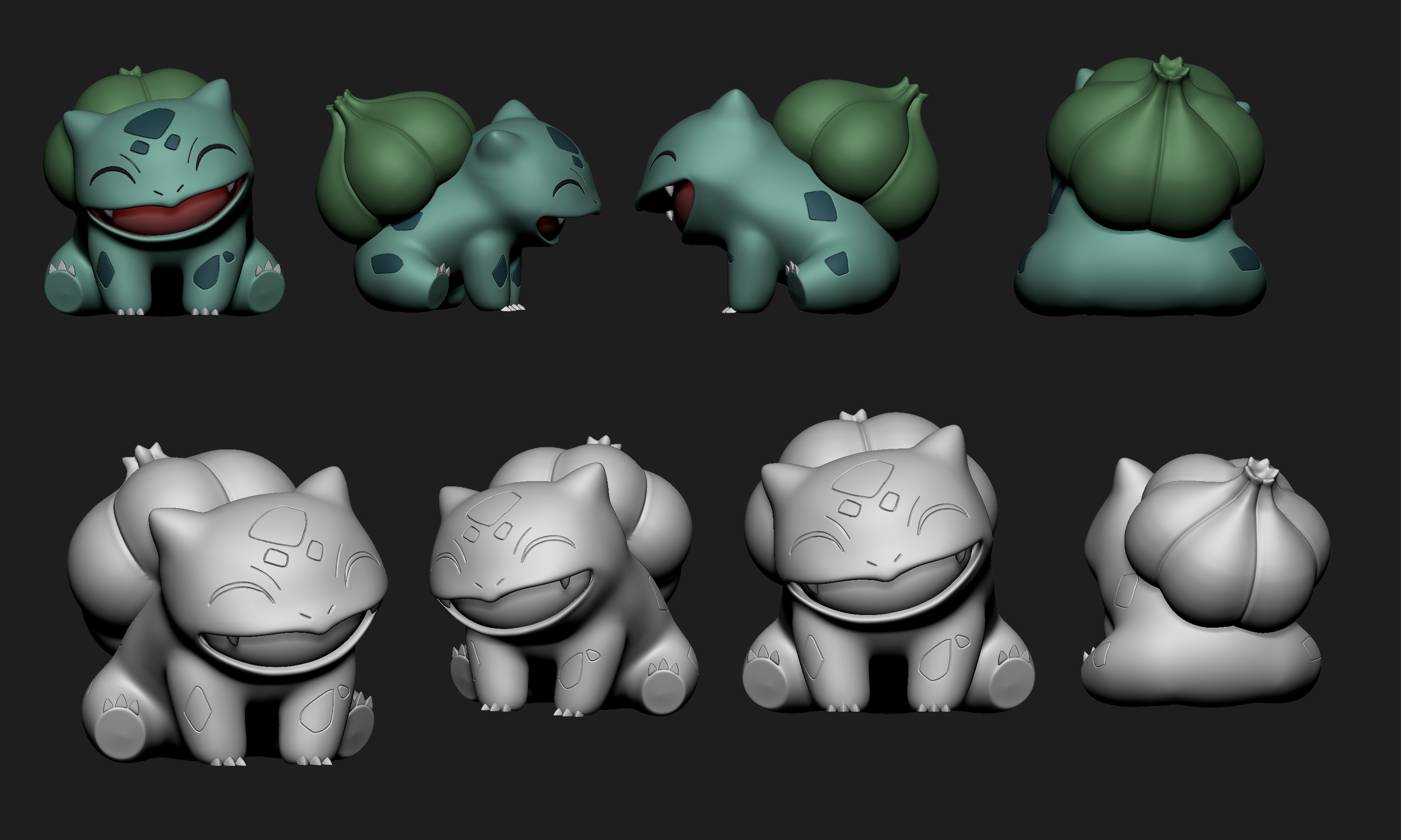 STL file Pokemon - Bulbasaur( 2 different poses) 🐉 ・3D printable design ...