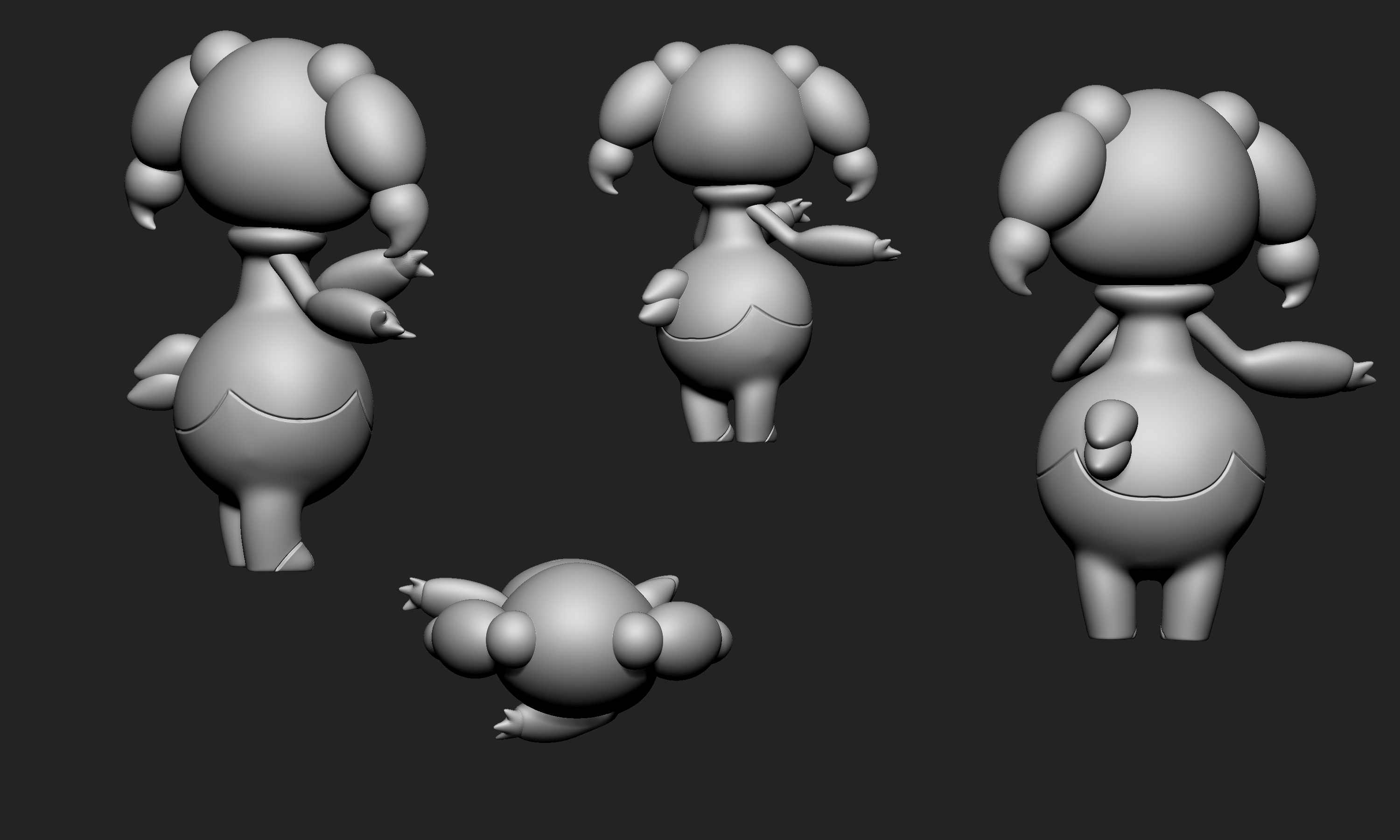 🐉 Pokemon - Male Indeedee and Female Indeedee・ STL File for ・Cults