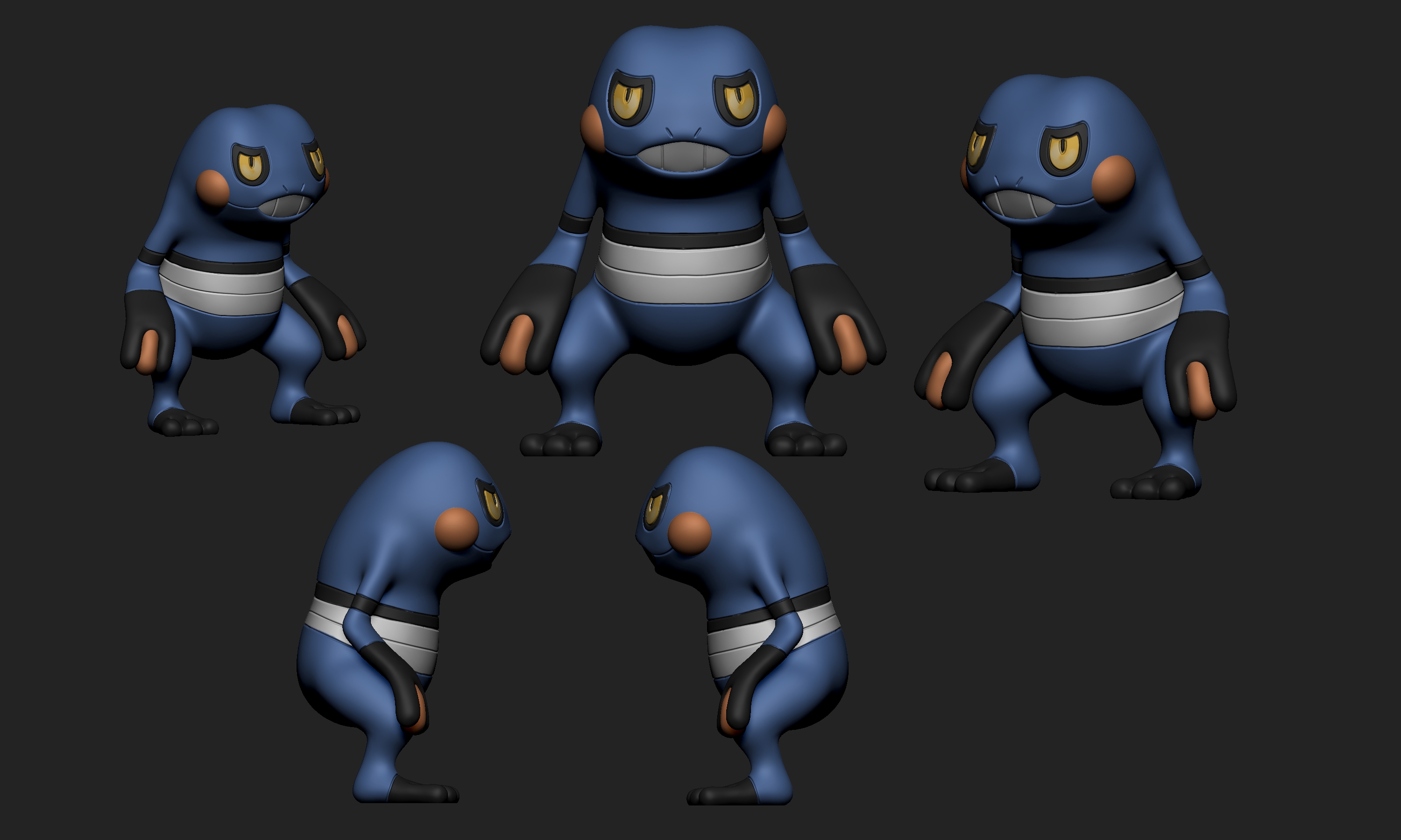 STL file Pokemon - Croagunk 🐉 ・3D printing template to download・Cults
