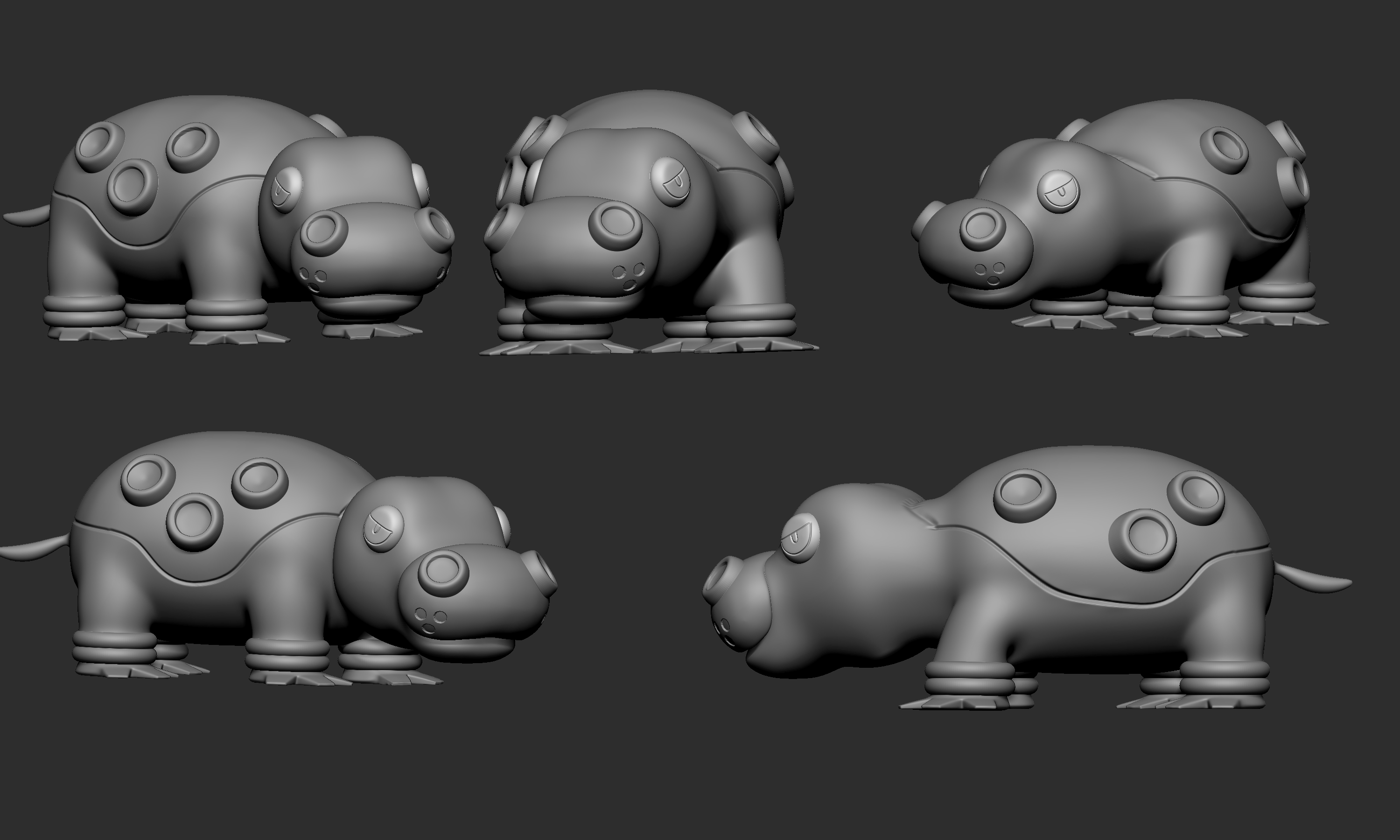 STL file Pokemon - Hippopotas and Hippowdon with 2 different poses 🐉 ...