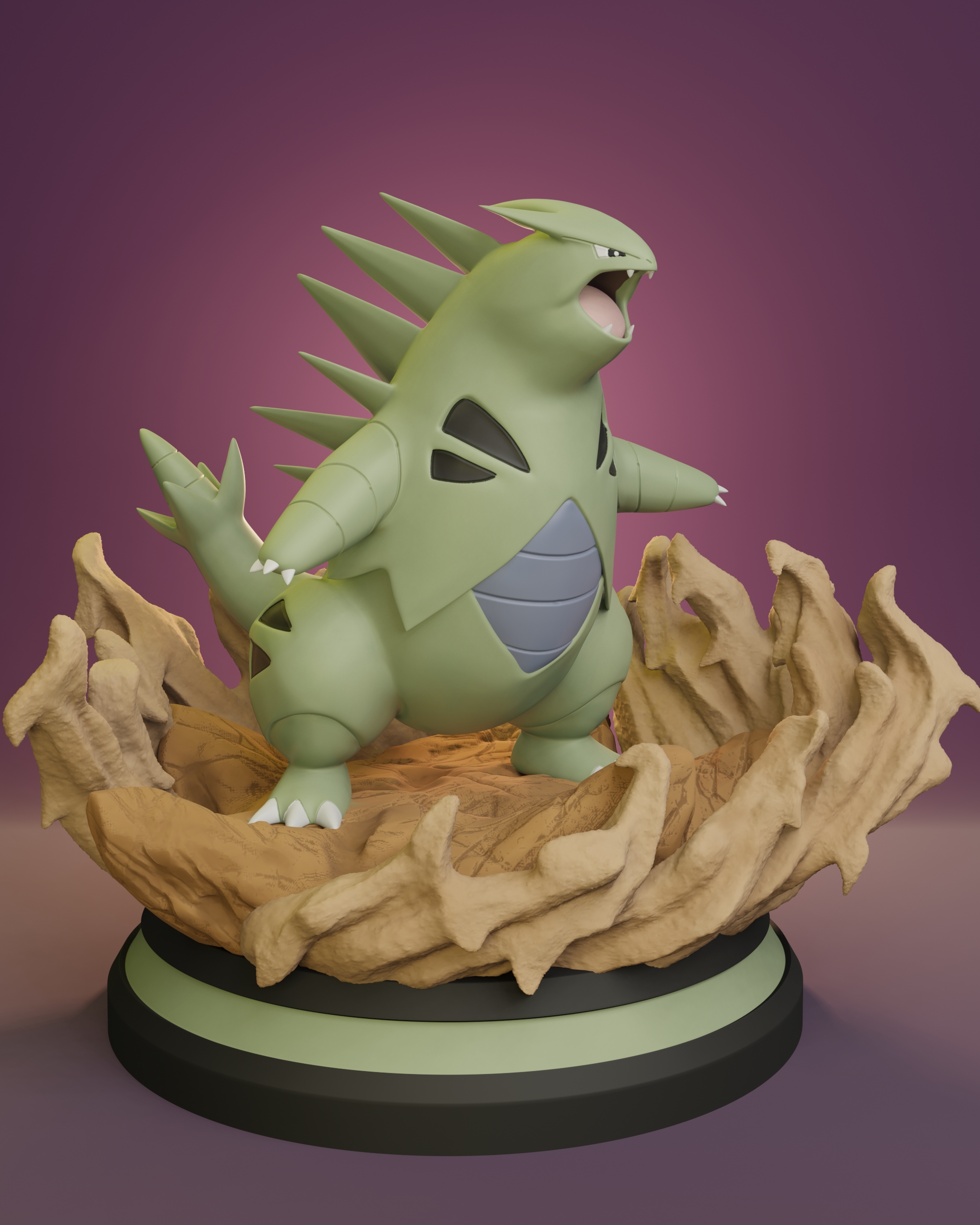 Fichier STL Pokemon - Figurine Tyranitar 🐉・Modèle imprimable en 3D à ...