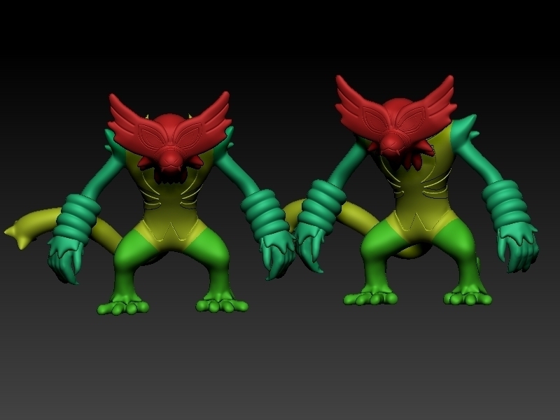 🐉 Pokemon - Zarude(with cuts and as a whole)・ OBJ File for ・Cults