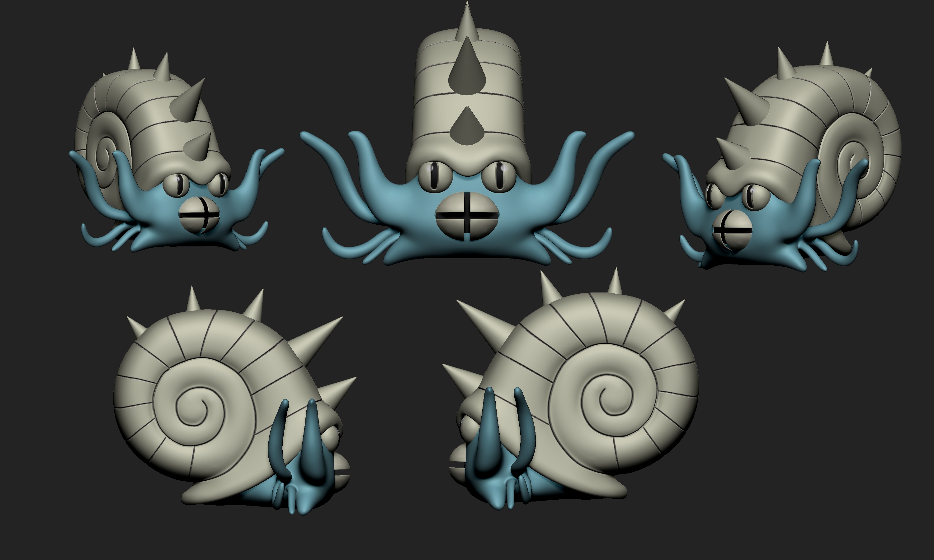 STL file Pokemon - Omanyte and Omastar 🐉 ・3D printing idea to download ...