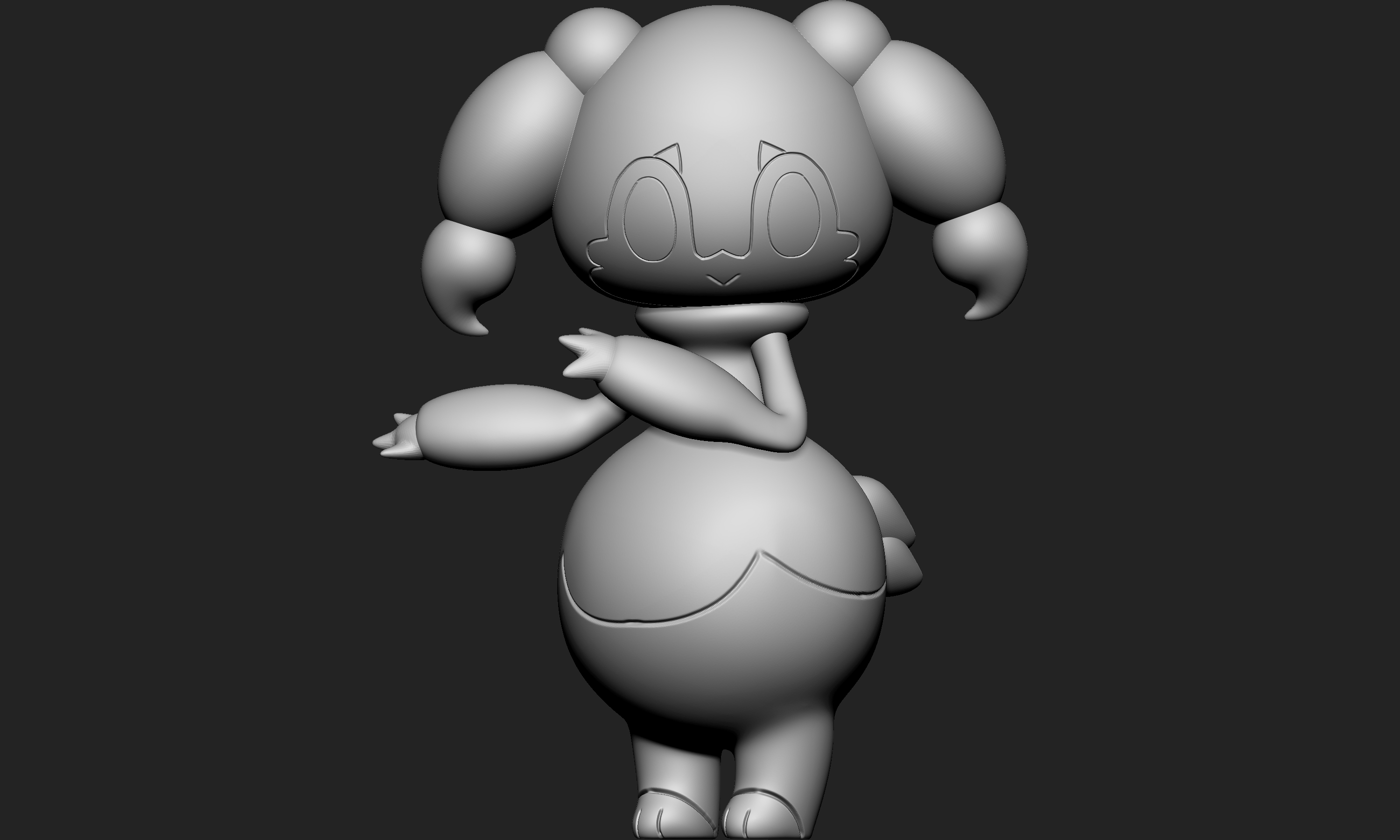 🐉 Pokemon - Female Indeedee・ STL File for ・Cults