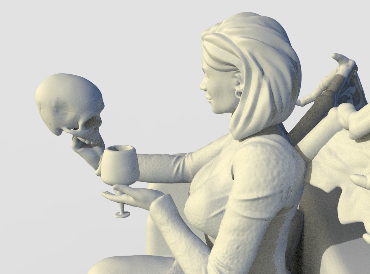 🧛 Vampire girl - sitting・ STL File for ・Cults