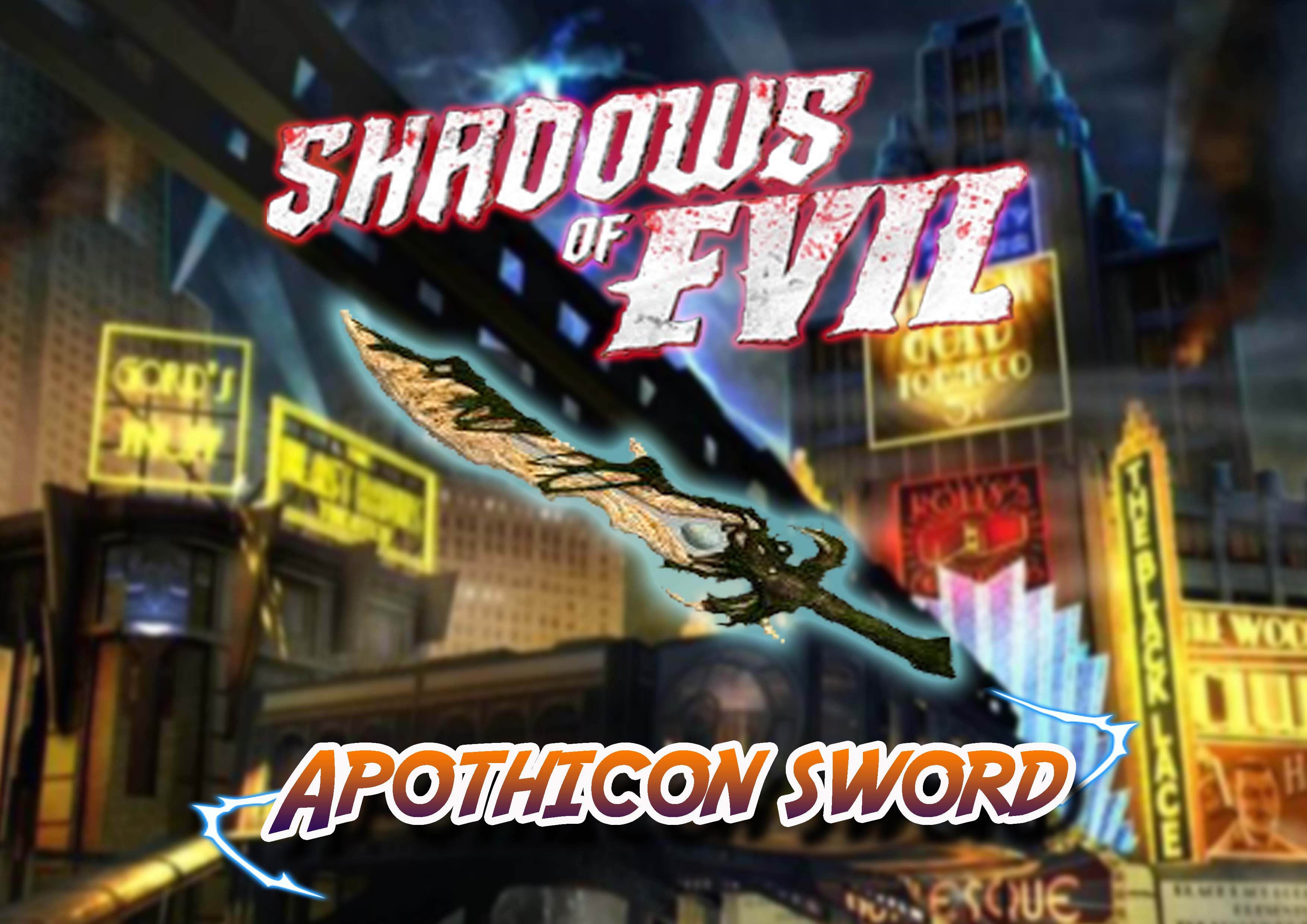 🗡️ BO3 Shadow of evil Aphoticon sword・Free STL File for ・Cults