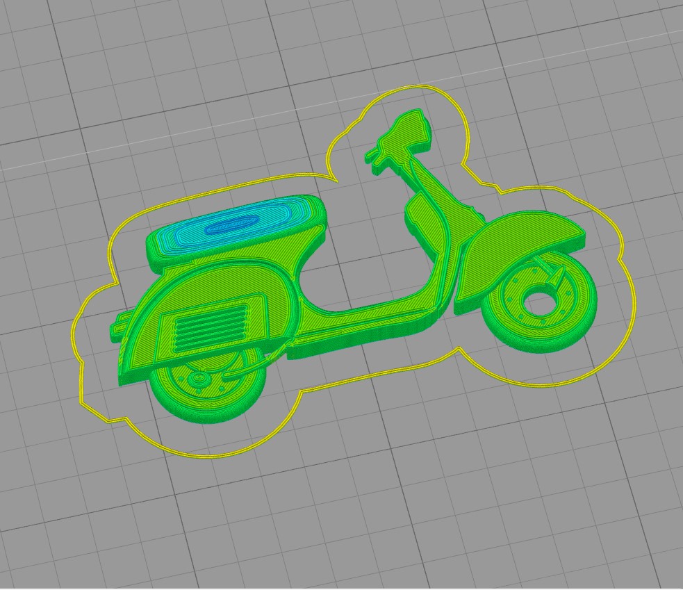 STL file Vintage Piaggio Vespa Scooter Key Holder and more 🛴 ・3D ...