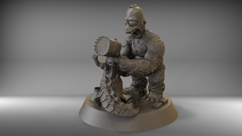 👾 Homer Kong Vs Bartzilla Little Demon・ 3D File for ・Cults