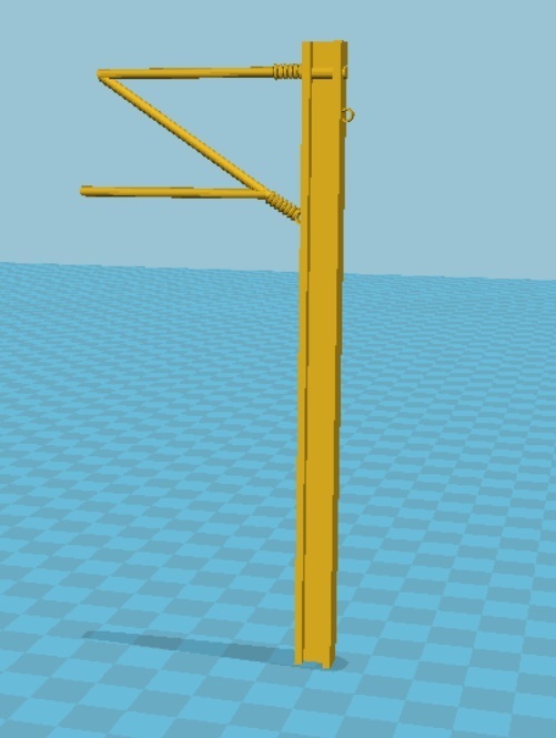 STL file OO Gauge British Rail Catenary and pantograph 🚆 ・3D print ...