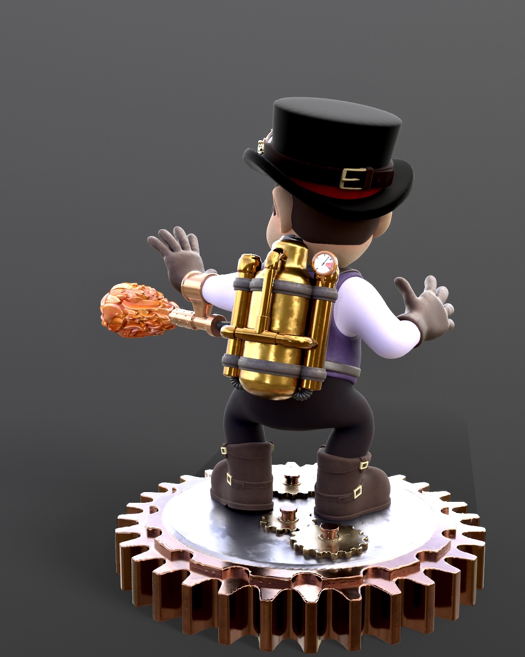3D file Steampunk Mario STL 😤 ・3D printer model to download・Cults