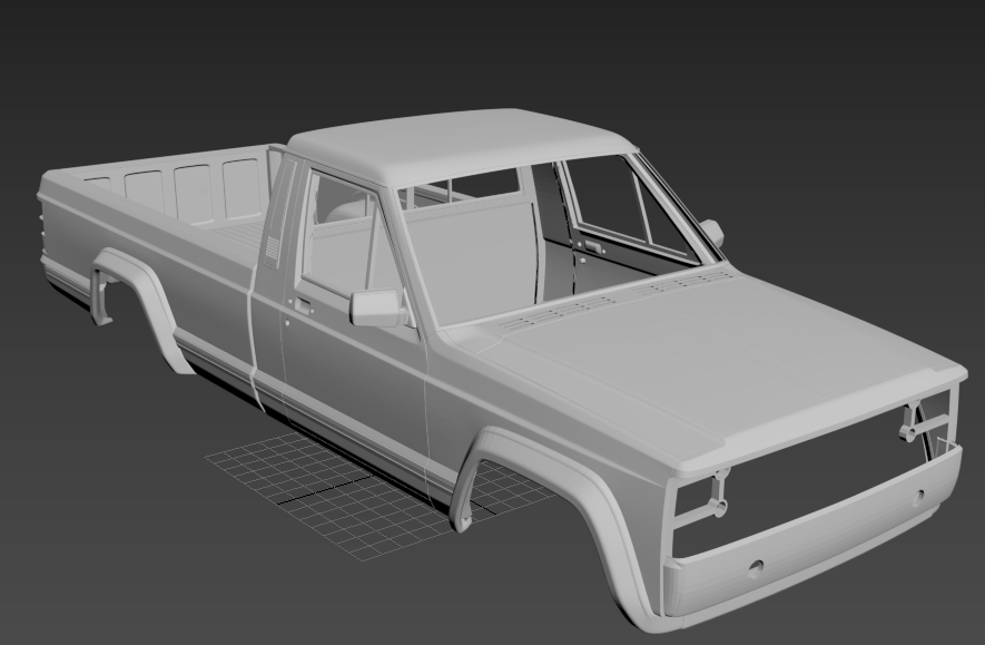 🏛️ Jeep Comanche MJ 1984 (RC BODY) 313 wheelbase・ STL File for ・Cults