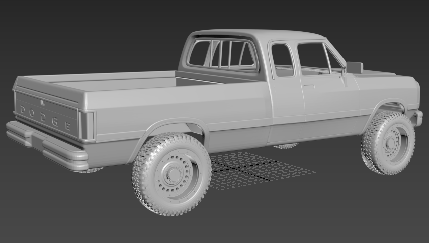 🐏 Dodge RAM body for SCX10(RC body)・ OBJ File for ・Cults