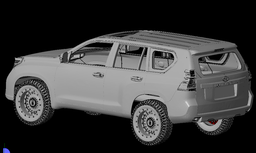 🚗 RC BODY TOYOTA LAND CRUISER PRADO (1/24-1/8 scale)・ OBJ File for ・Cults