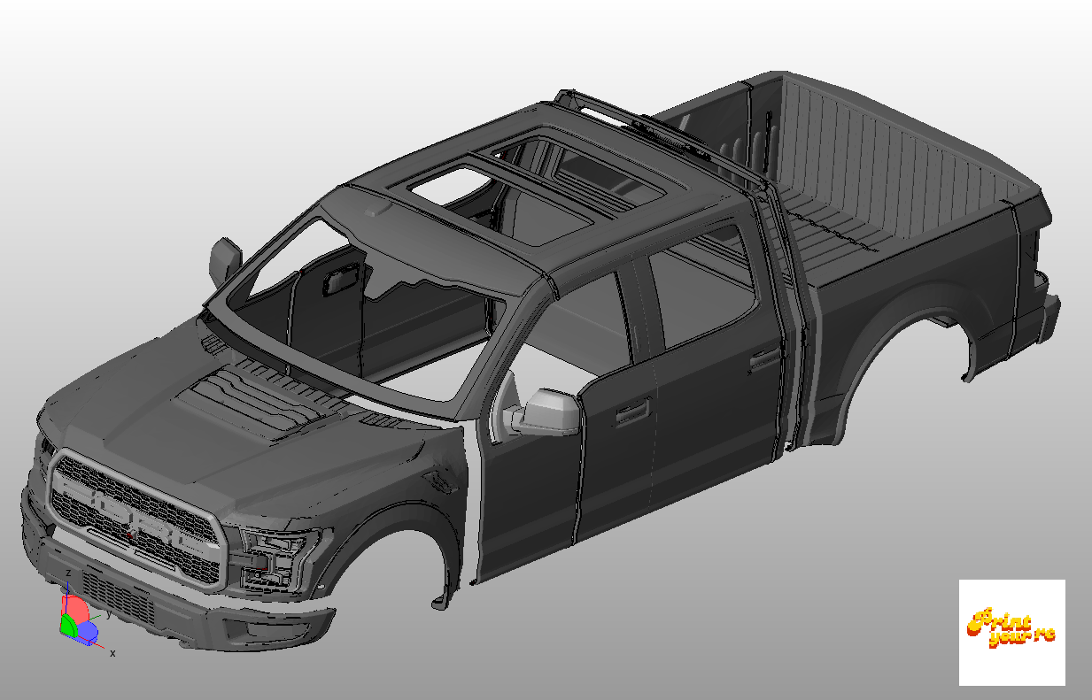 🚙 Ford Raptor F150 (Rc body)・ STL File for ・Cults