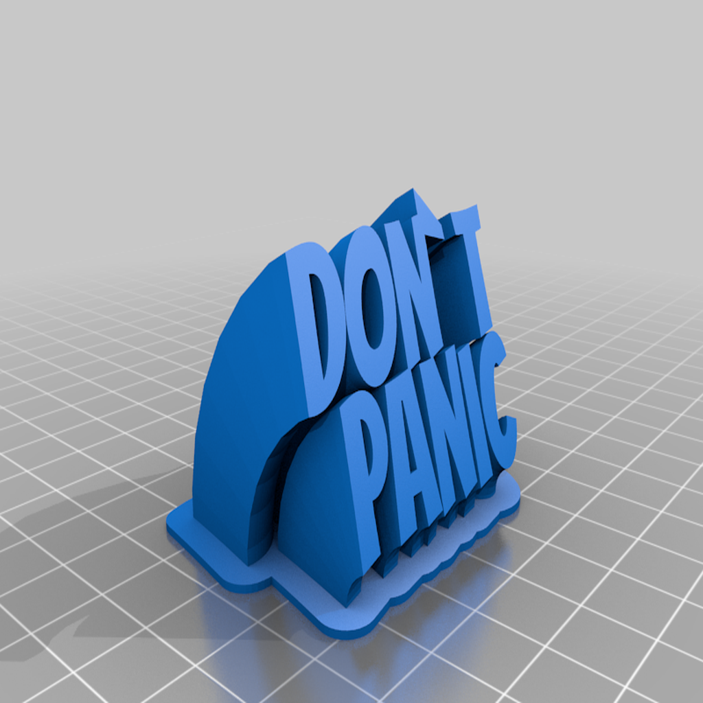 Free 3D file Don’t Panic 🏢 ・Model to download and 3D print・Cults