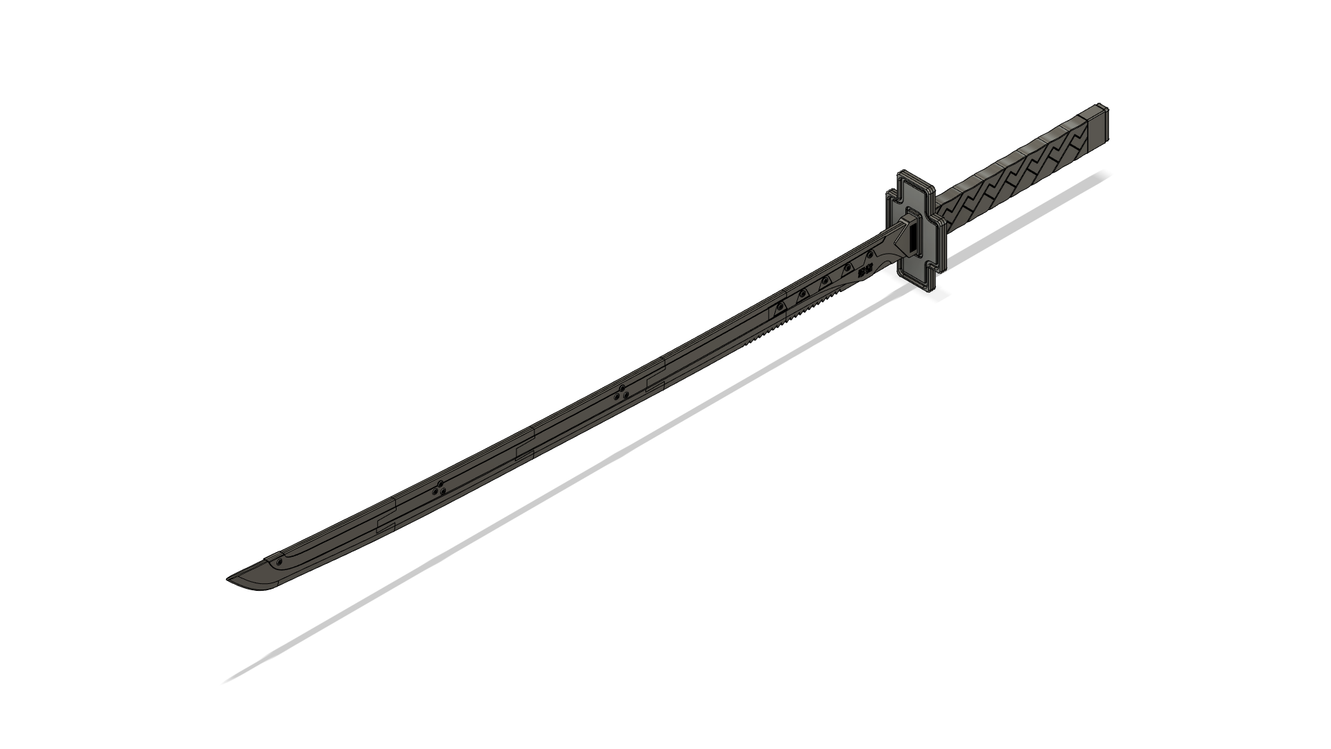 🦊 Gray Fox Cyborg Ninja Sword Katana・ STL File for ・Cults