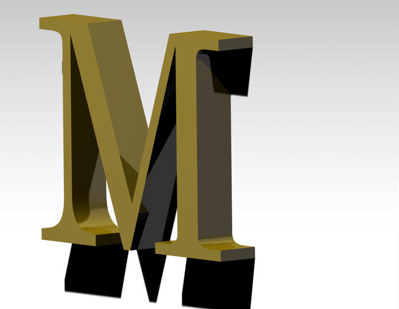 Archivo 3MF Letra M del abecedario (SIN SOPORTES) 👽 (GCODE)・Modelo para ...