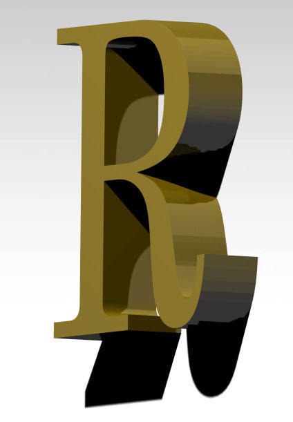 Archivo 3MF Letra R del abecedario (SIN SOPORTES) 👽 (GCODE)・Modelo para ...