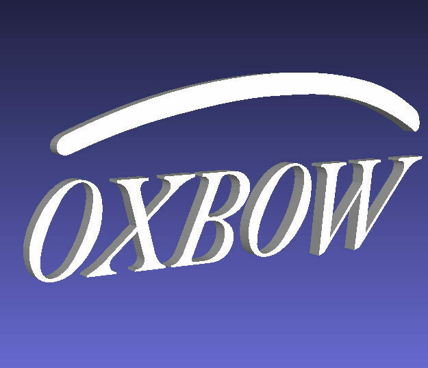 OBJ file logo oxbow ecriture ️・3D printer model to download・Cults