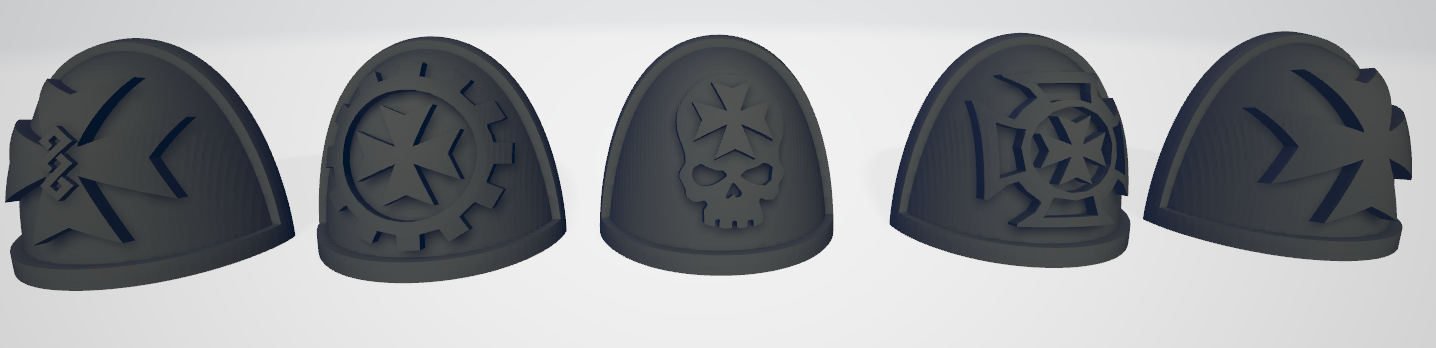 🎲 Black Templars Unit Icons Moulded Hard Transfers & Shoulder Pads・ STL ...