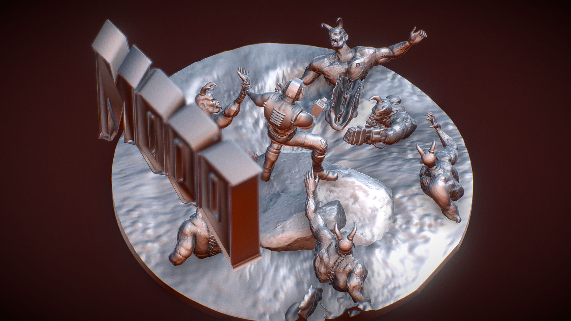 🫡 Doom Classic Cover Diorama Printable・ 3D File for ・Cults