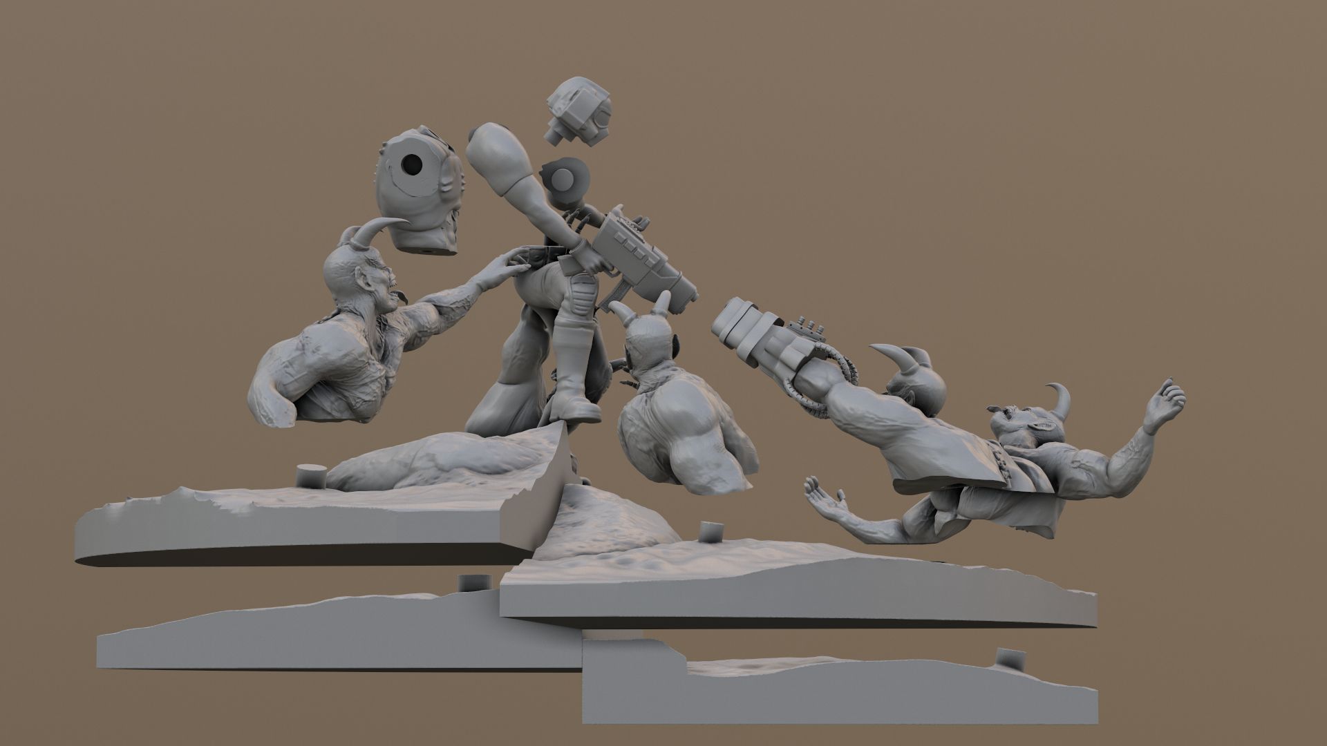 🫡 Doom Classic Cover Diorama Printable・ 3D File for ・Cults